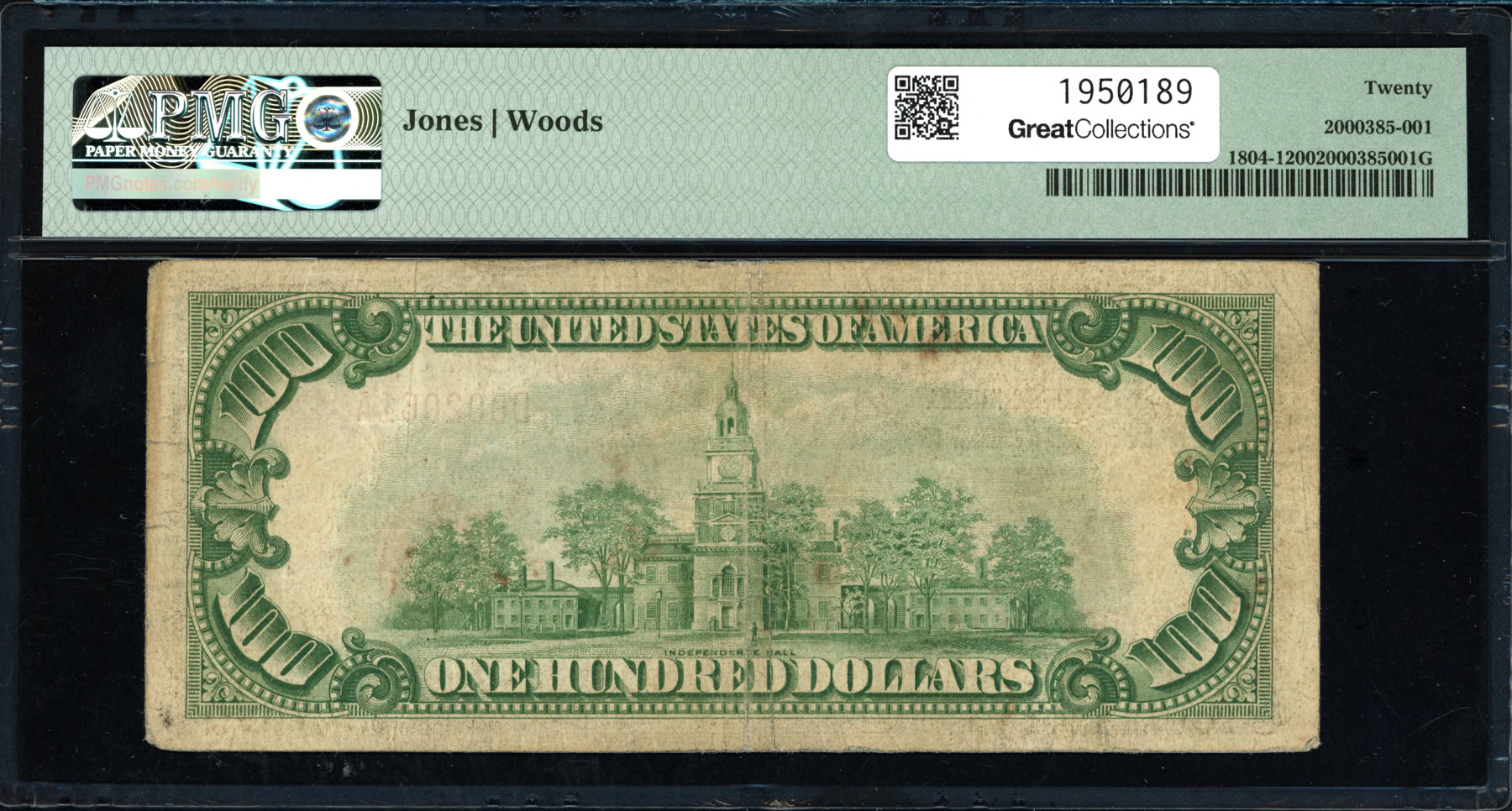 Fr. 1804-1 Memphis, Tennessee 1929 Type 1 $100 Note Union Planters ...