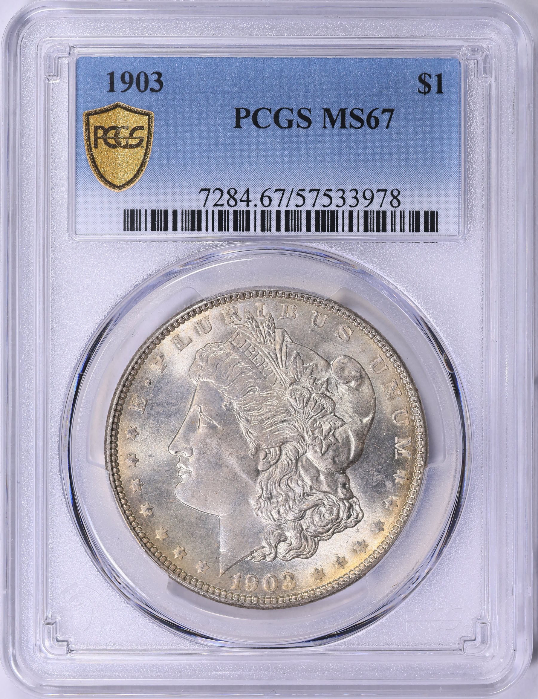 1903 Morgan Silver Dollar PCGS MS-67 (Item 1950235) | GreatCollections ...