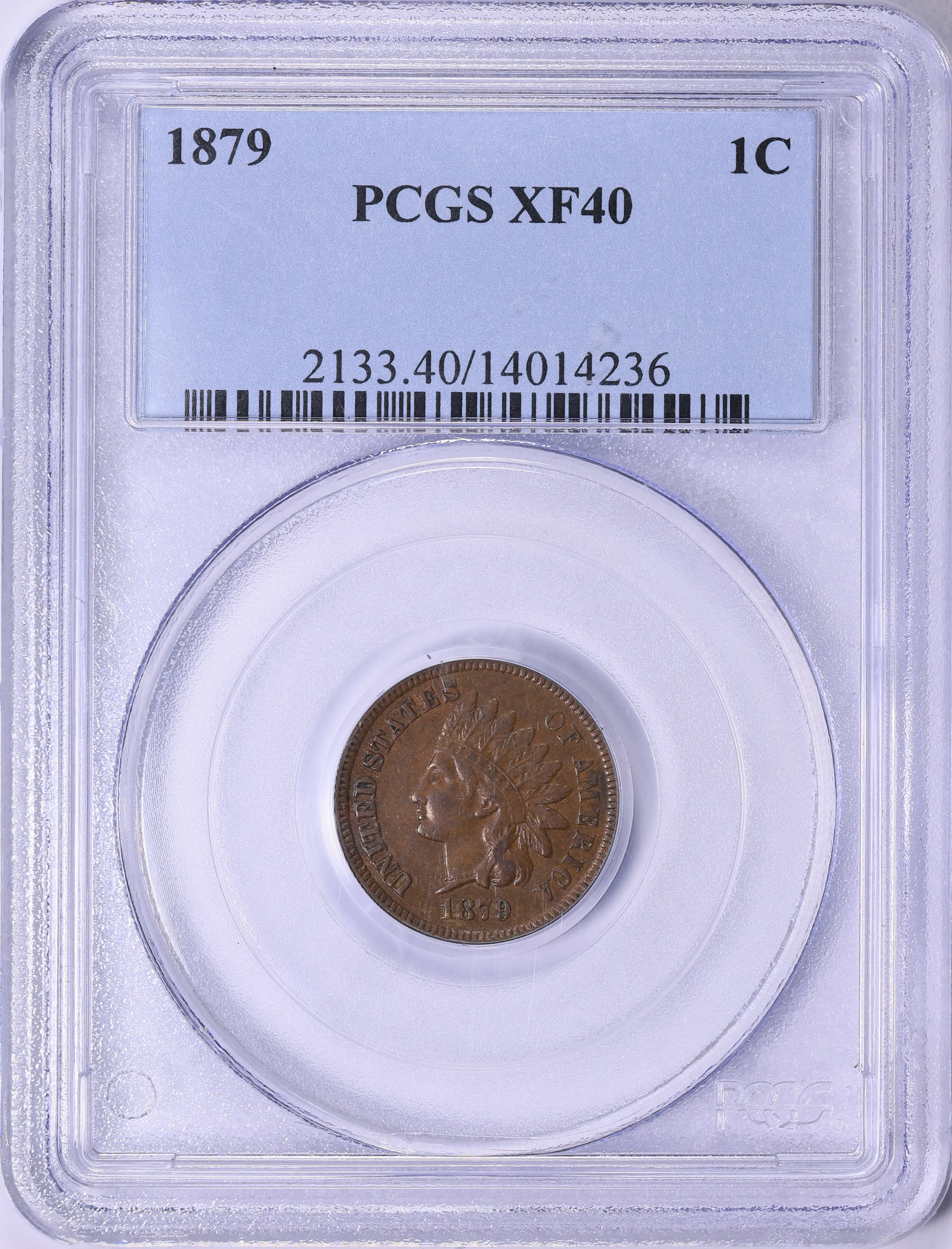 1879 Indian Cent PCGS XF-40 BN (Item 1950399) | GreatCollections Coin ...