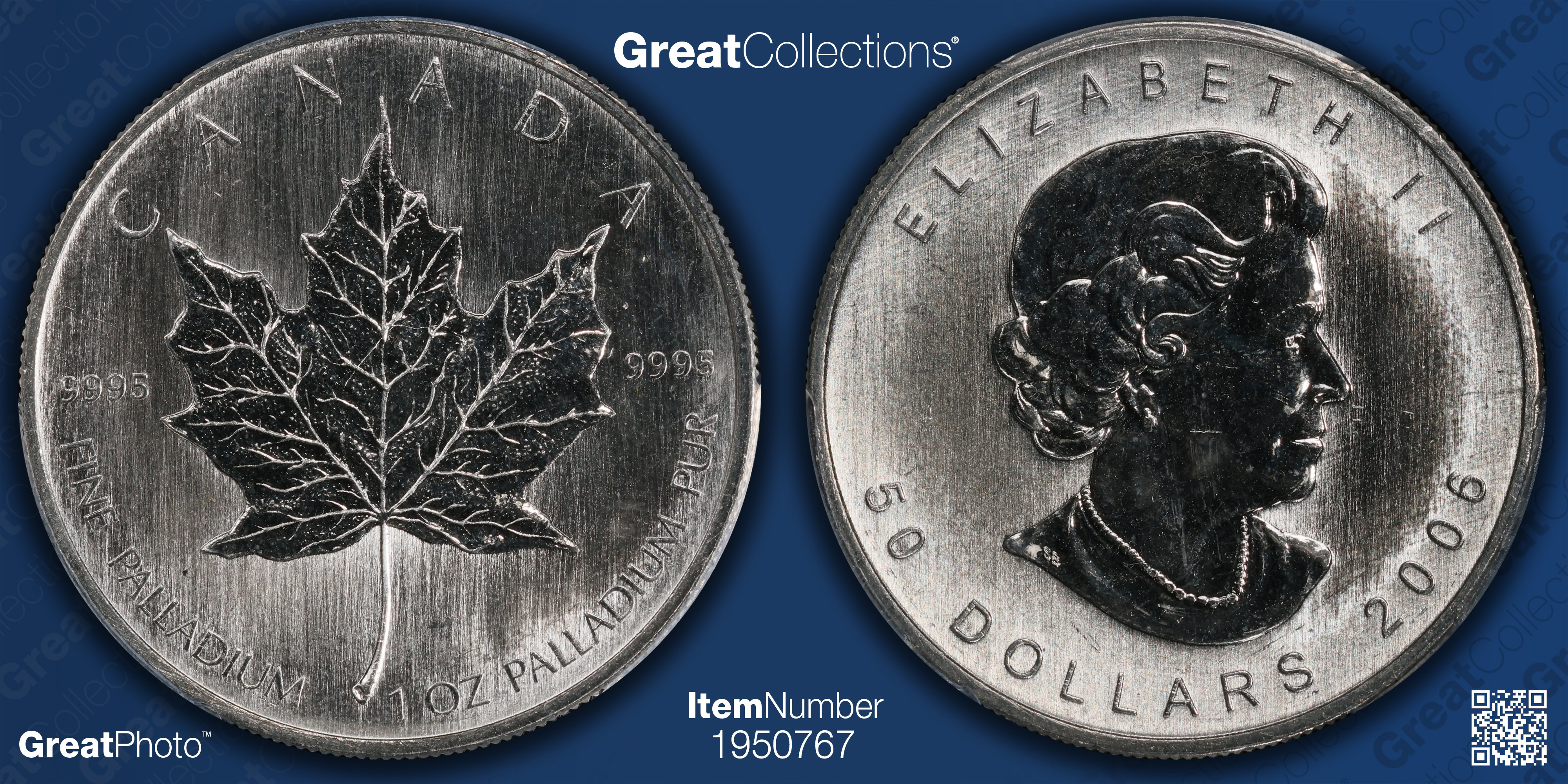 Canada 2006 Palladium $50 Maple Leaf PCGS MS-68 (APdW = 0.9995 Oz ...