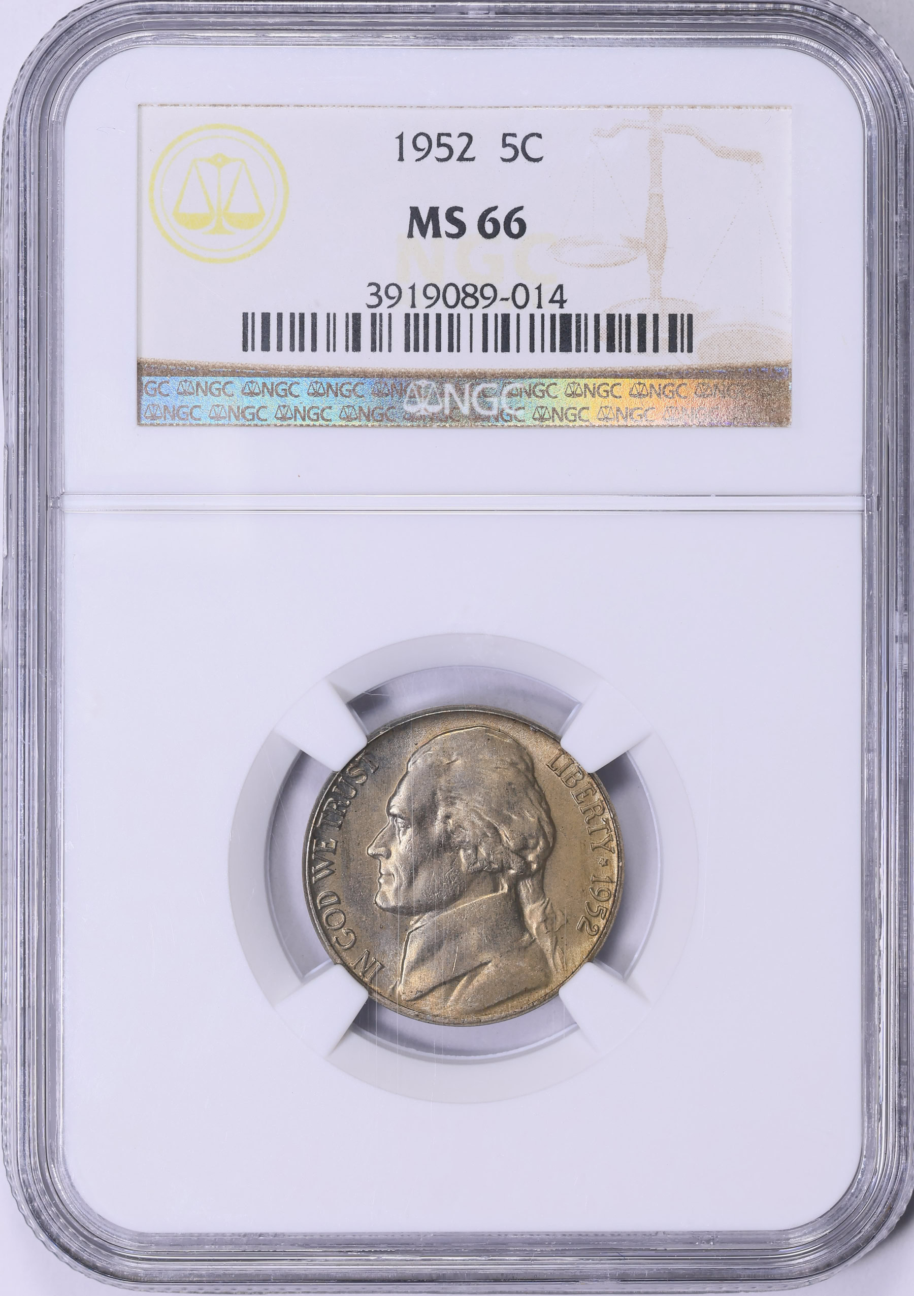 1952 Jefferson Nickel NGC MS-66 (Item 1950794) | GreatCollections Coin ...