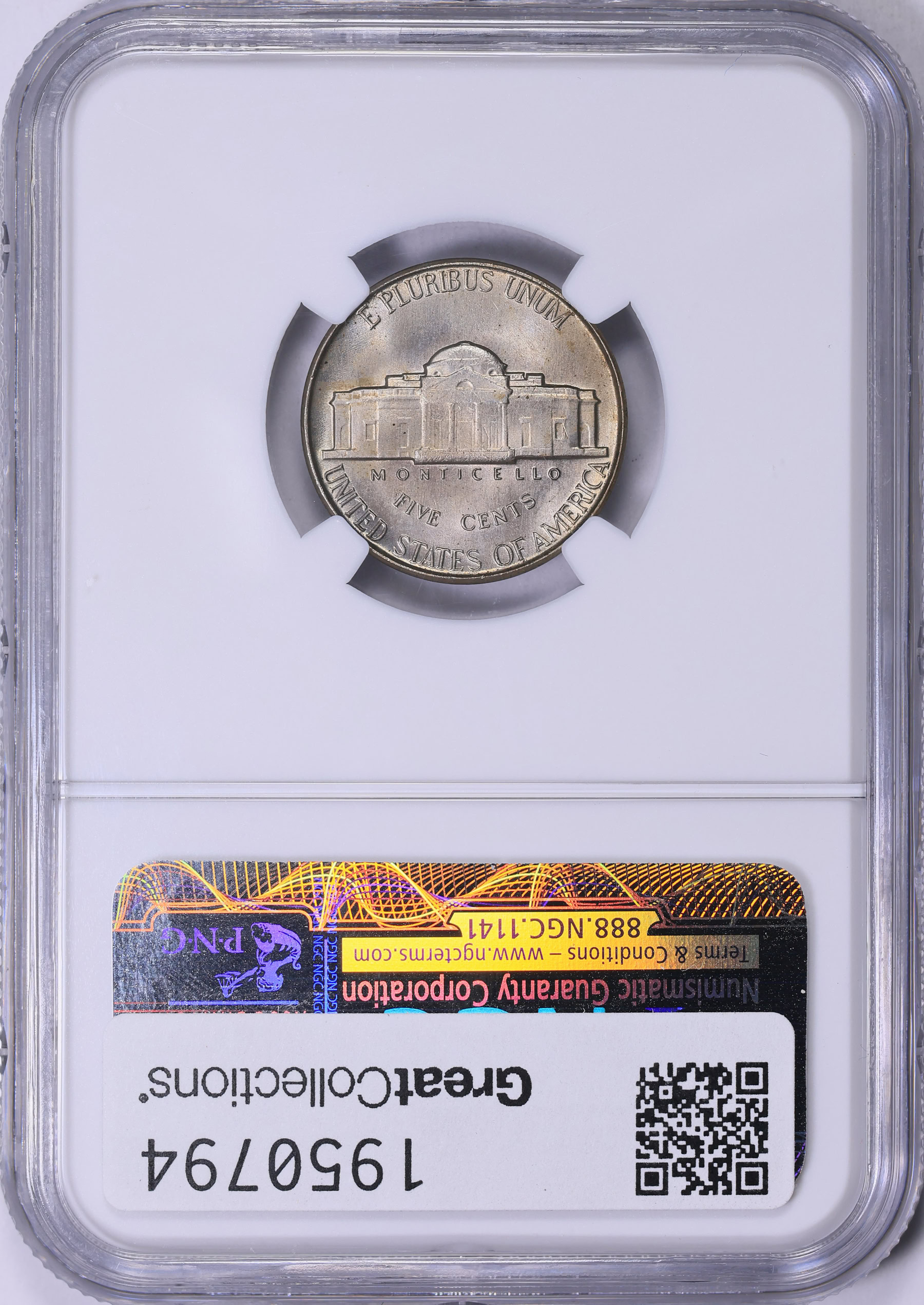 1952 Jefferson Nickel NGC MS-66 (Item 1950794) | GreatCollections Coin ...