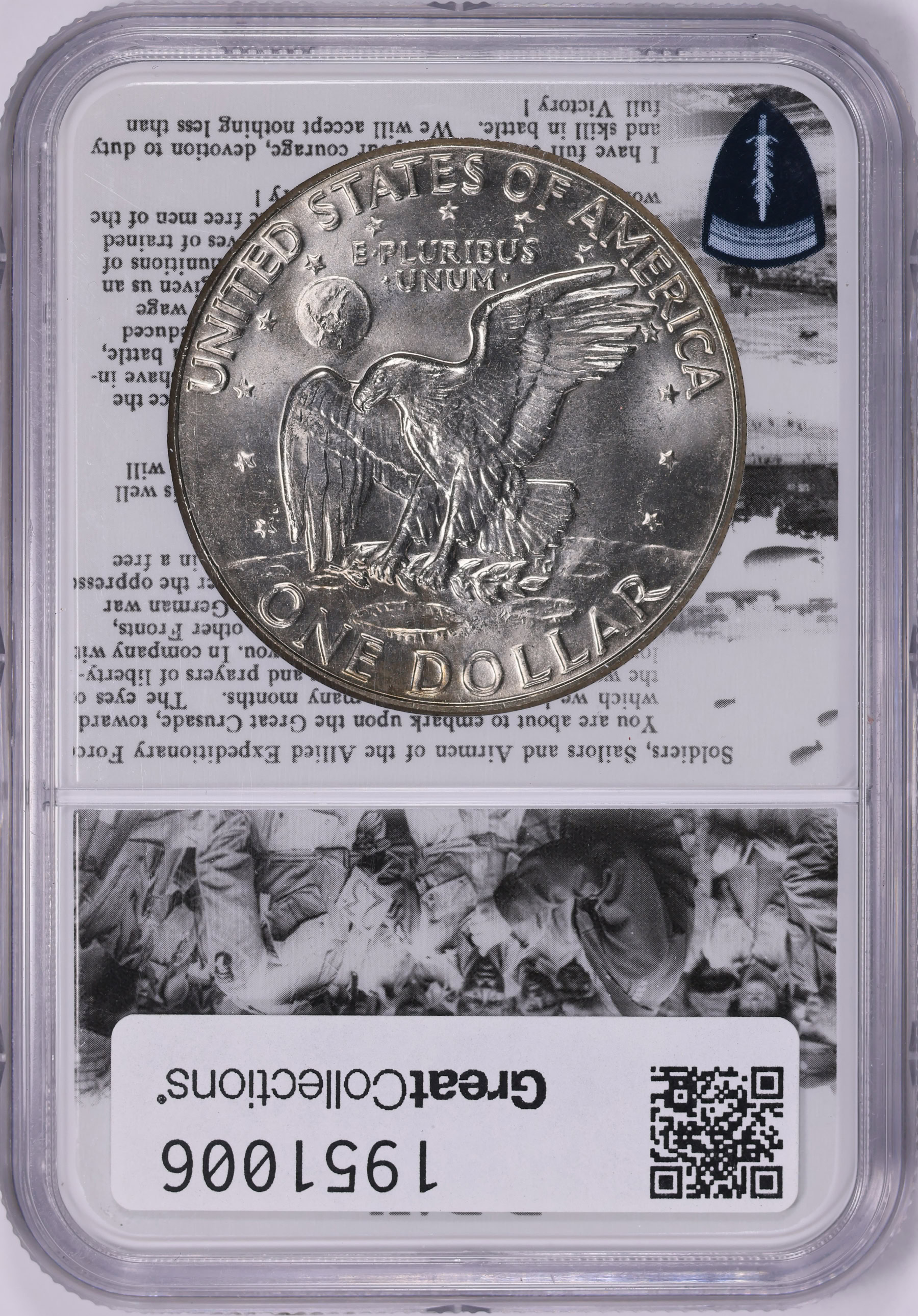 1977-D Eisenhower Dollar NGC MS-65 (Rick Tomaska Signed Label) (I Like ...