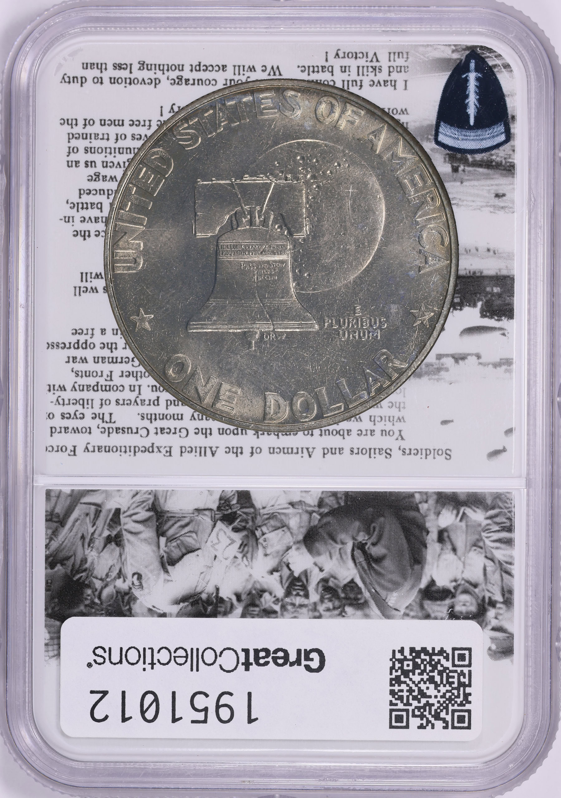 1976 Eisenhower Dollar Type 1 NGC MS-65 (Rick Tomaska Signed Label) (I ...