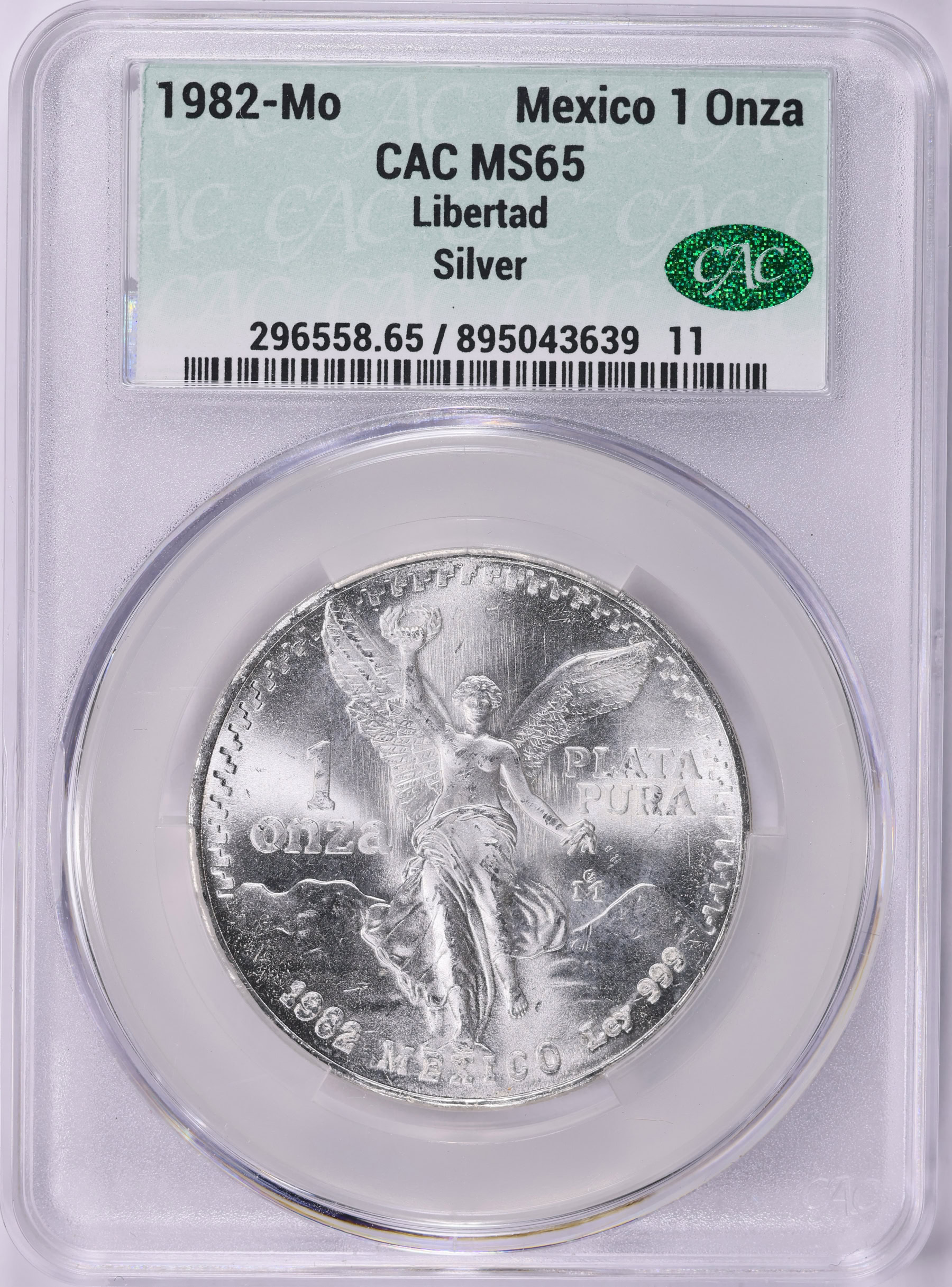 Mexico 1982-Mo Silver Onza Libertad KM-494.1 CACG MS-65 (Item 1951112 ...