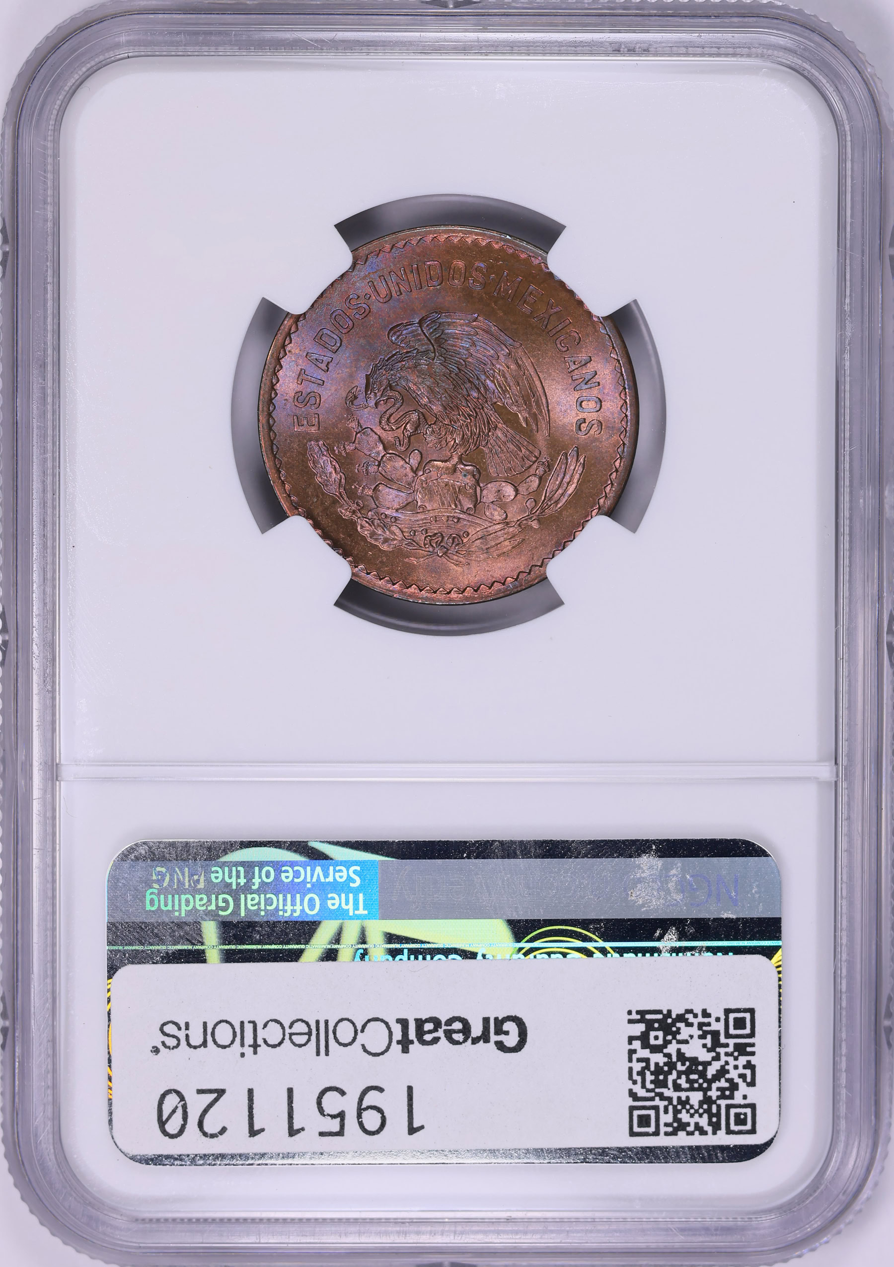 Mexico 1953-Mo 5 Centavos KM-424 NGC MS-66 BN (Item 1951120 ...