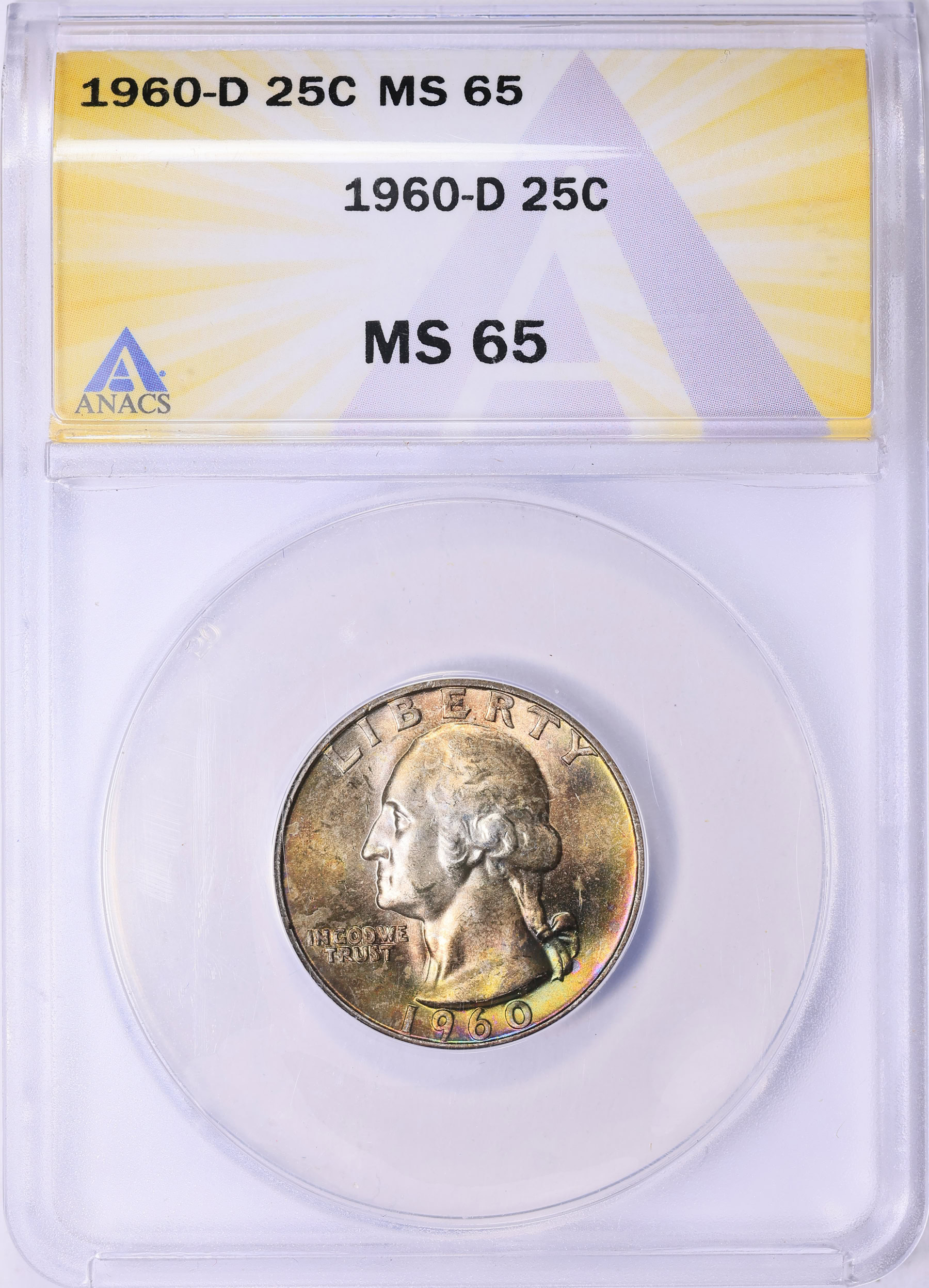 1960-D Washington Quarter ANACS MS-65 (Toned) (Item 1951394 ...