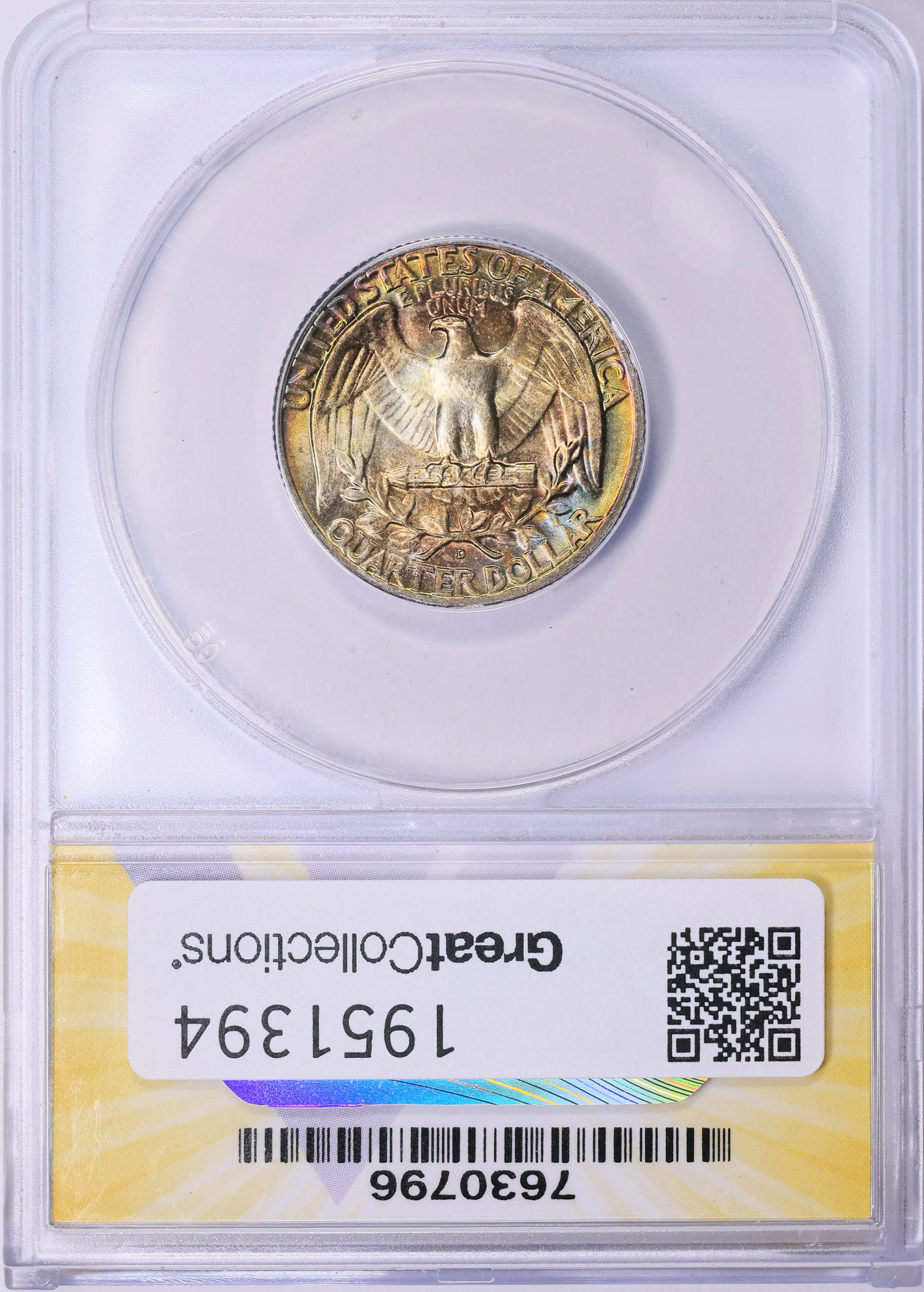 1960-D Washington Quarter ANACS MS-65 (Toned) (Item 1951394 ...