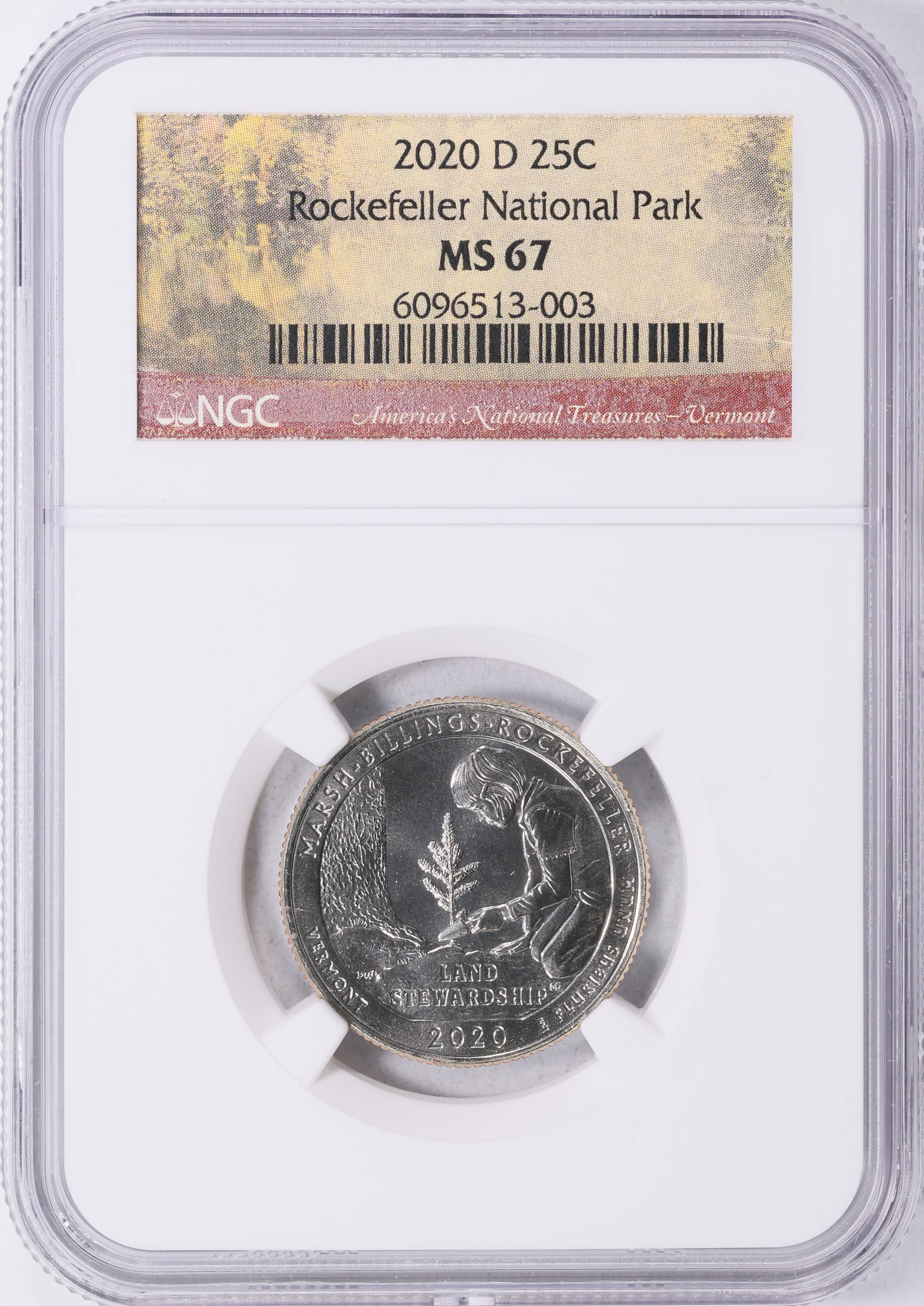 2020-D America the Beautiful Quarter Marsh Billings Rockefeller ...