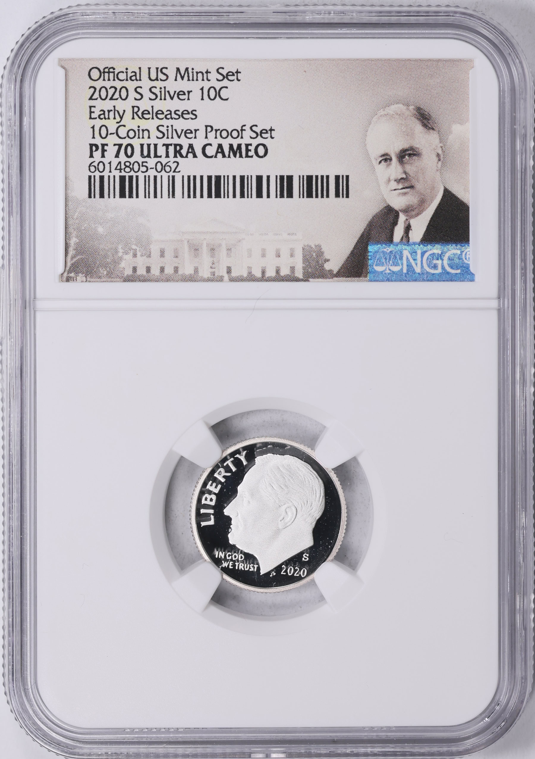 2020-S Roosevelt Dime Silver Early Releases NGC Proof-70 UC (Roosevelt ...