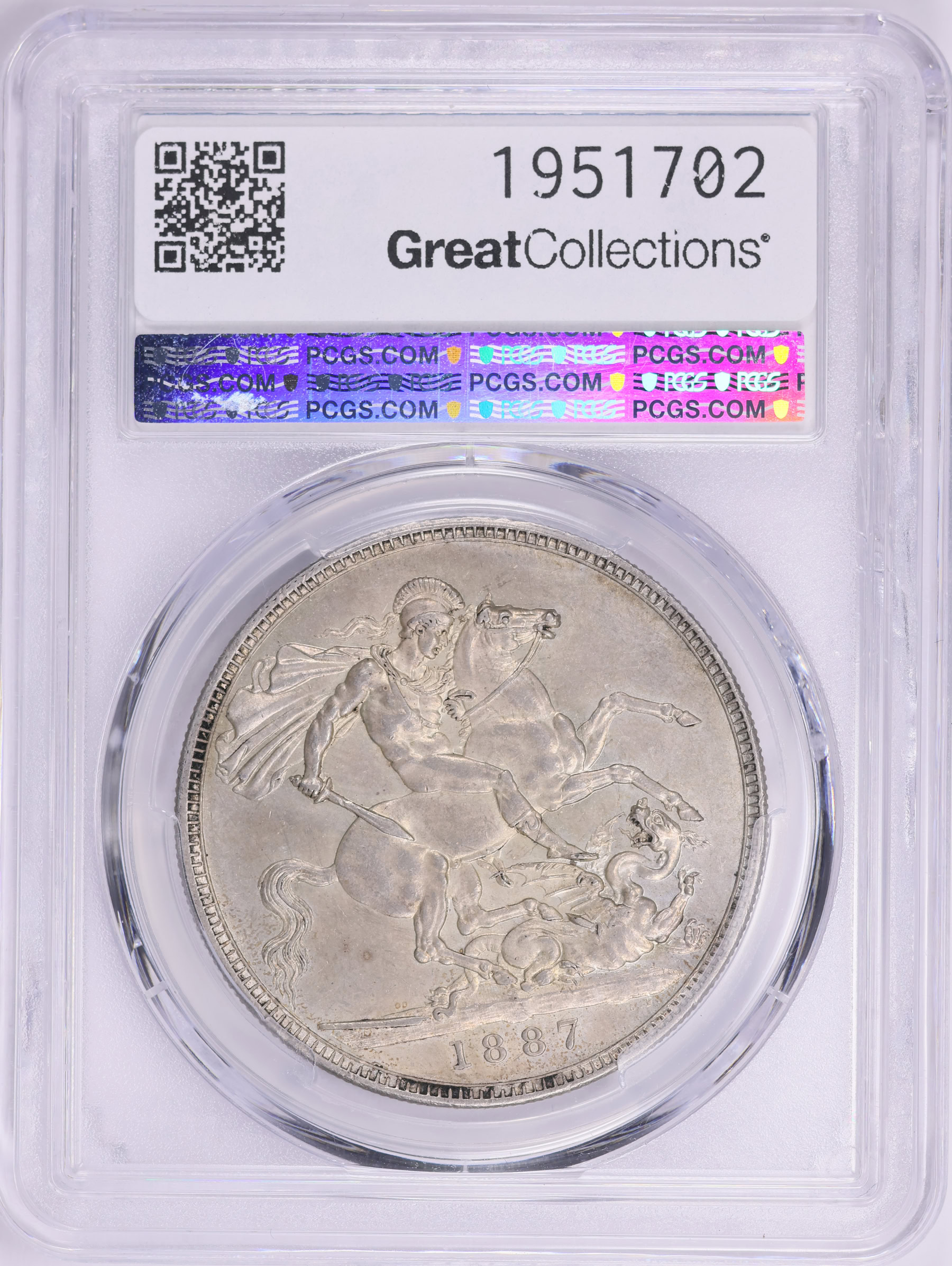 Great Britain 1887 Silver Crown KM-765 PCGS AU-58 (Item 1951702 ...