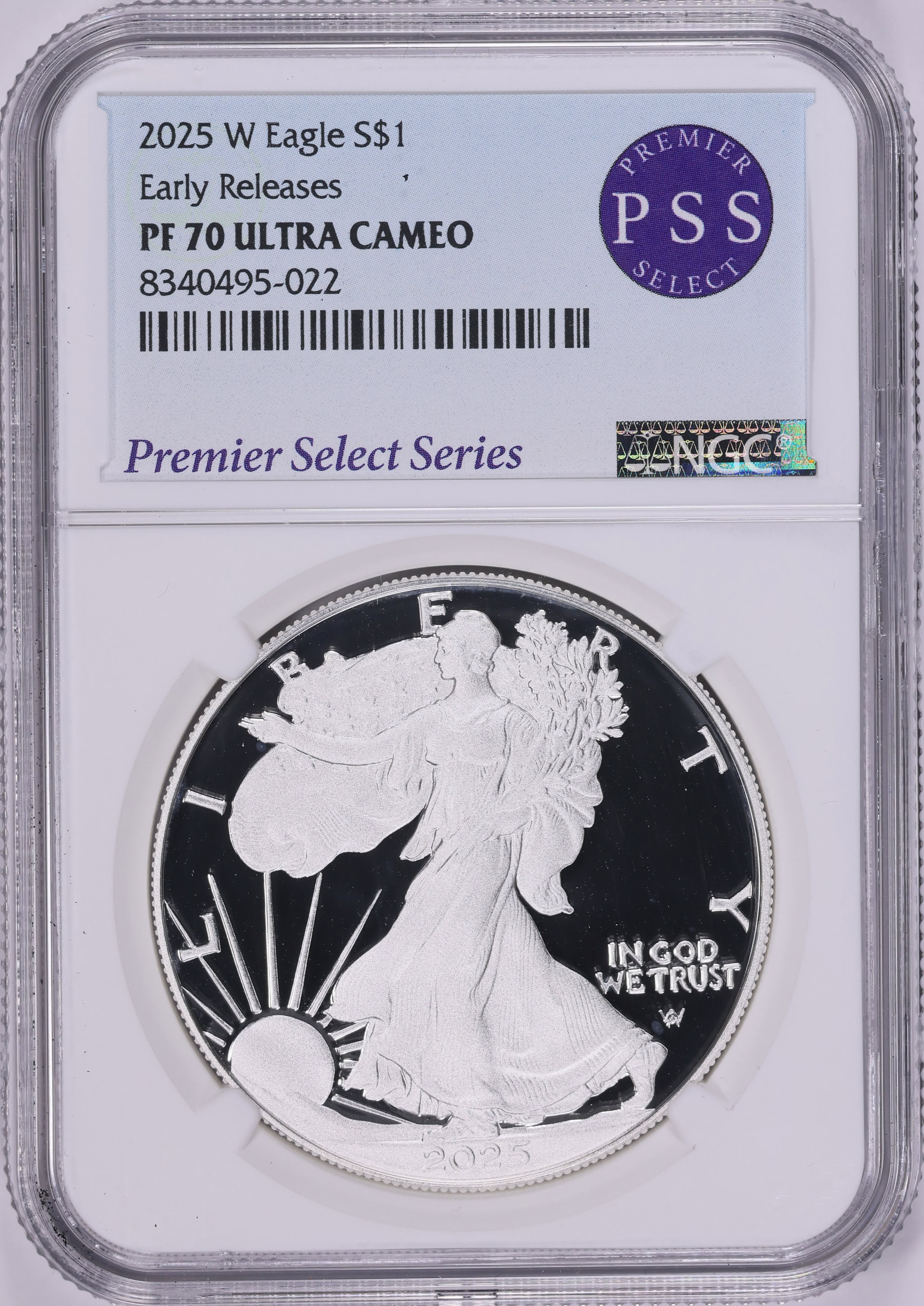 2025-W $1 Silver Eagle Early Releases NGC Proof-70 UC (Premier Select ...