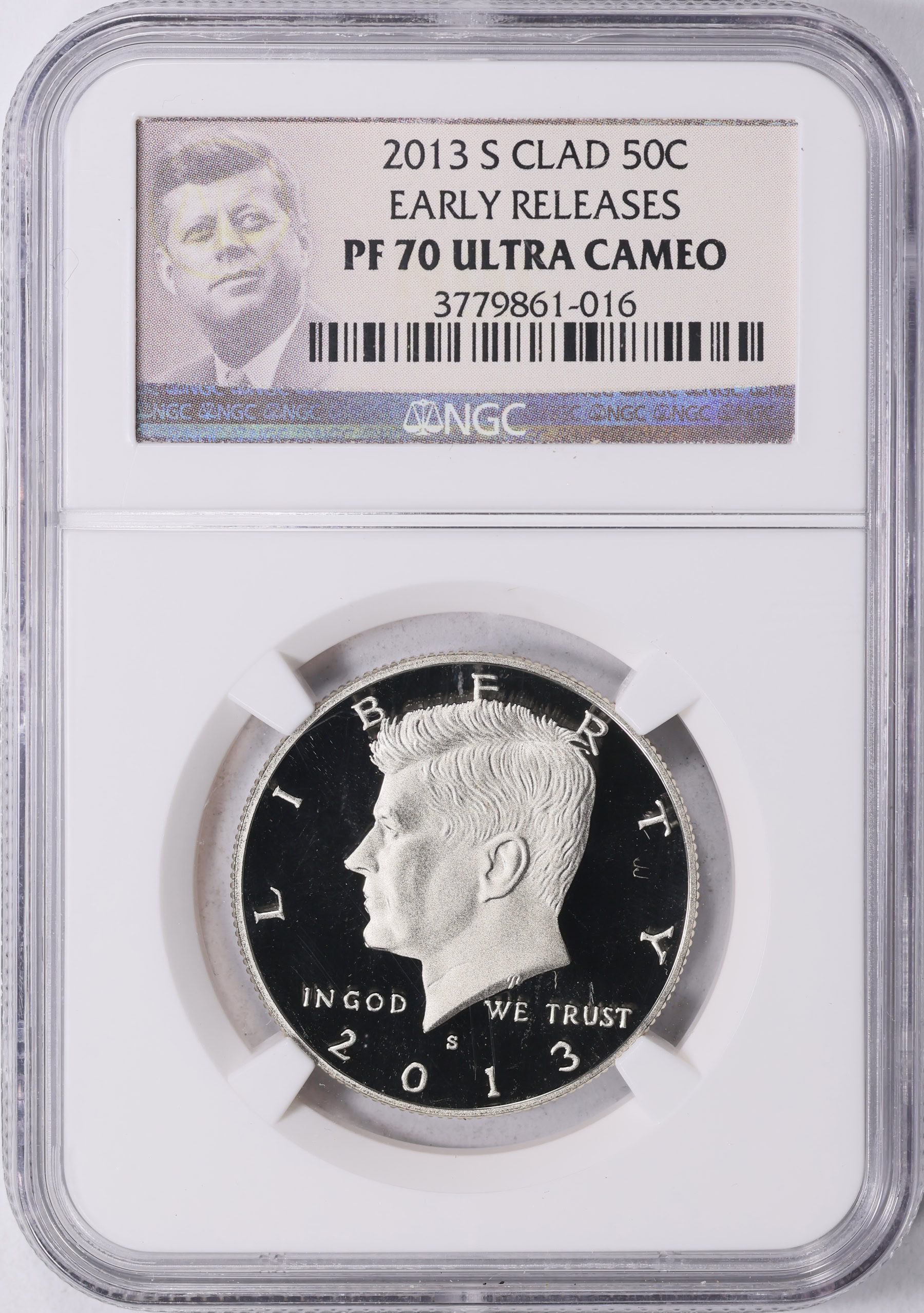 2013-S Kennedy Half Dollar Early Releases NGC Proof-70 UC (Kennedy ...