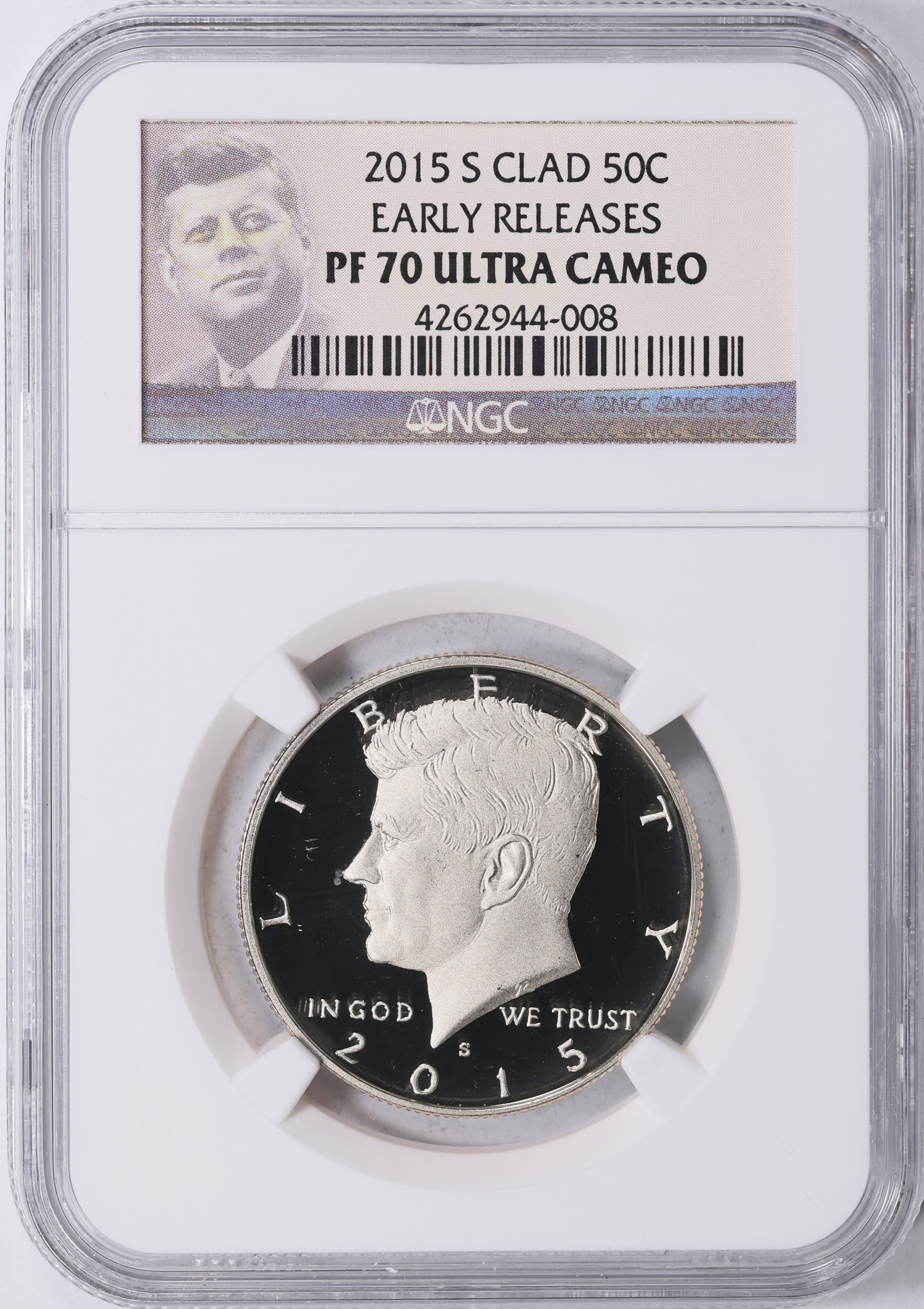 2015-S Kennedy Half Dollar Early Releases NGC Proof-70 UC (Kennedy ...