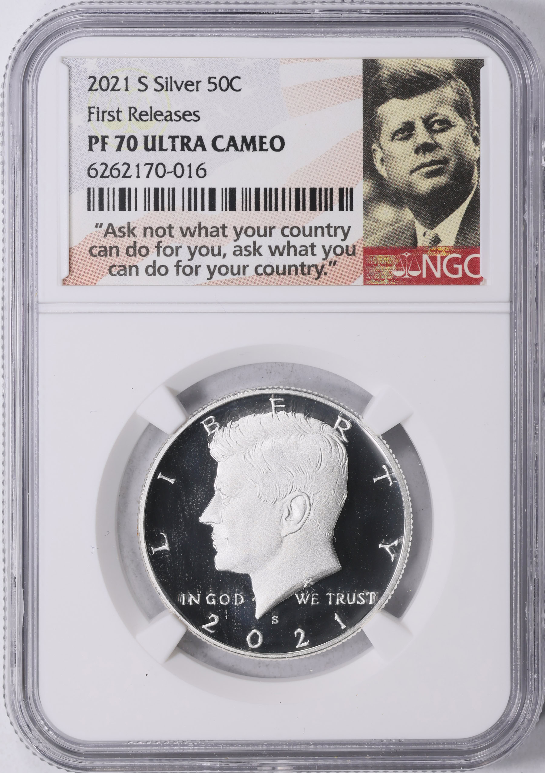 2021-S Kennedy Half Dollar First Releases NGC Proof-70 UC (Kennedy ...