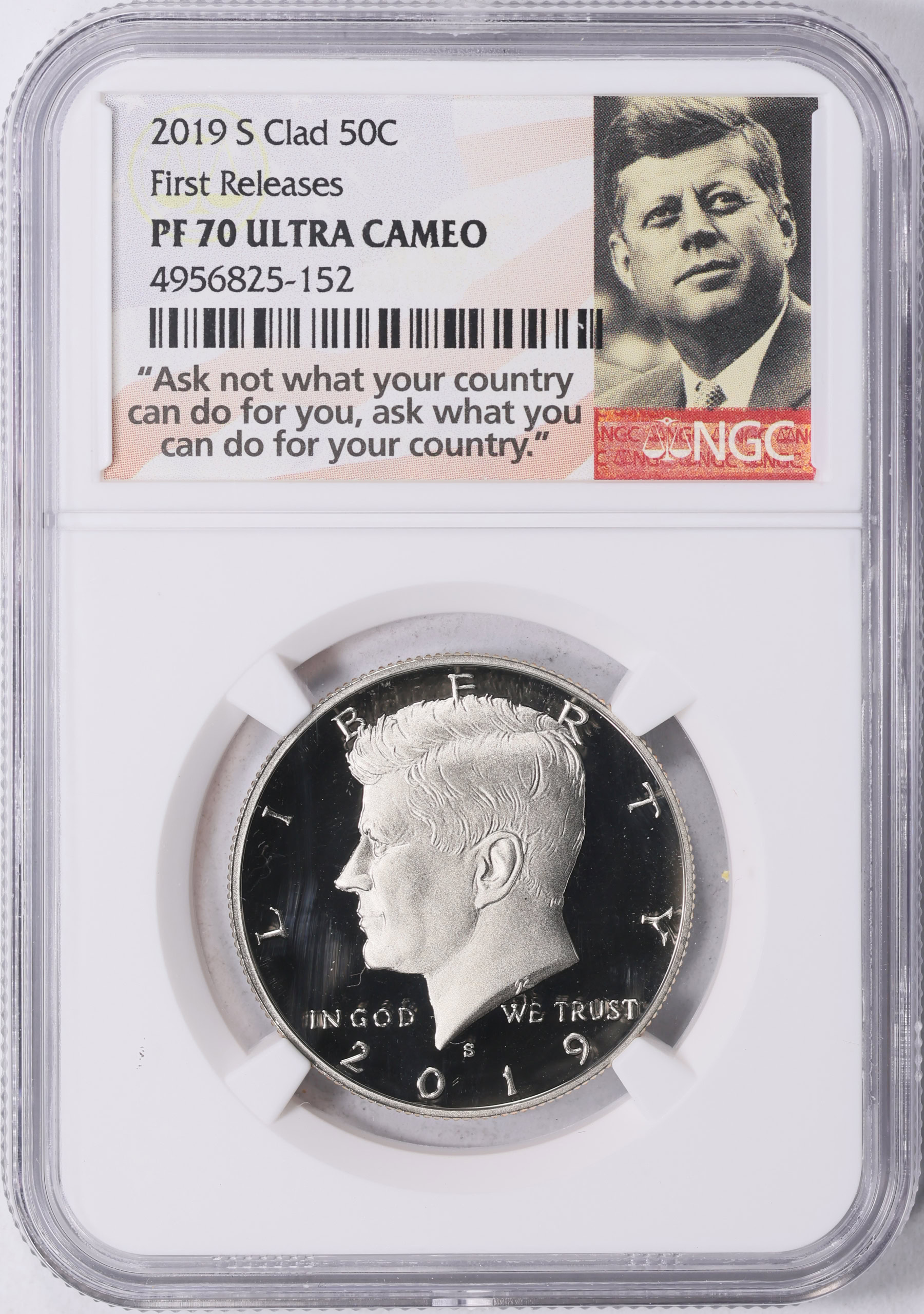 2019-S Kennedy Half Dollar First Releases NGC Proof-70 UC (Kennedy ...