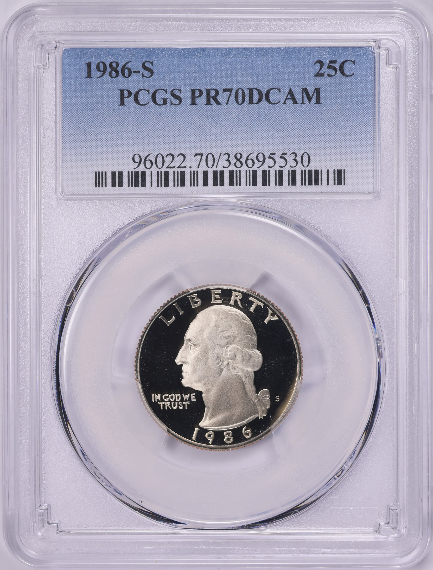 1986-S Washington Quarter PCGS Proof-70 DCAM (Item 1952470 ...