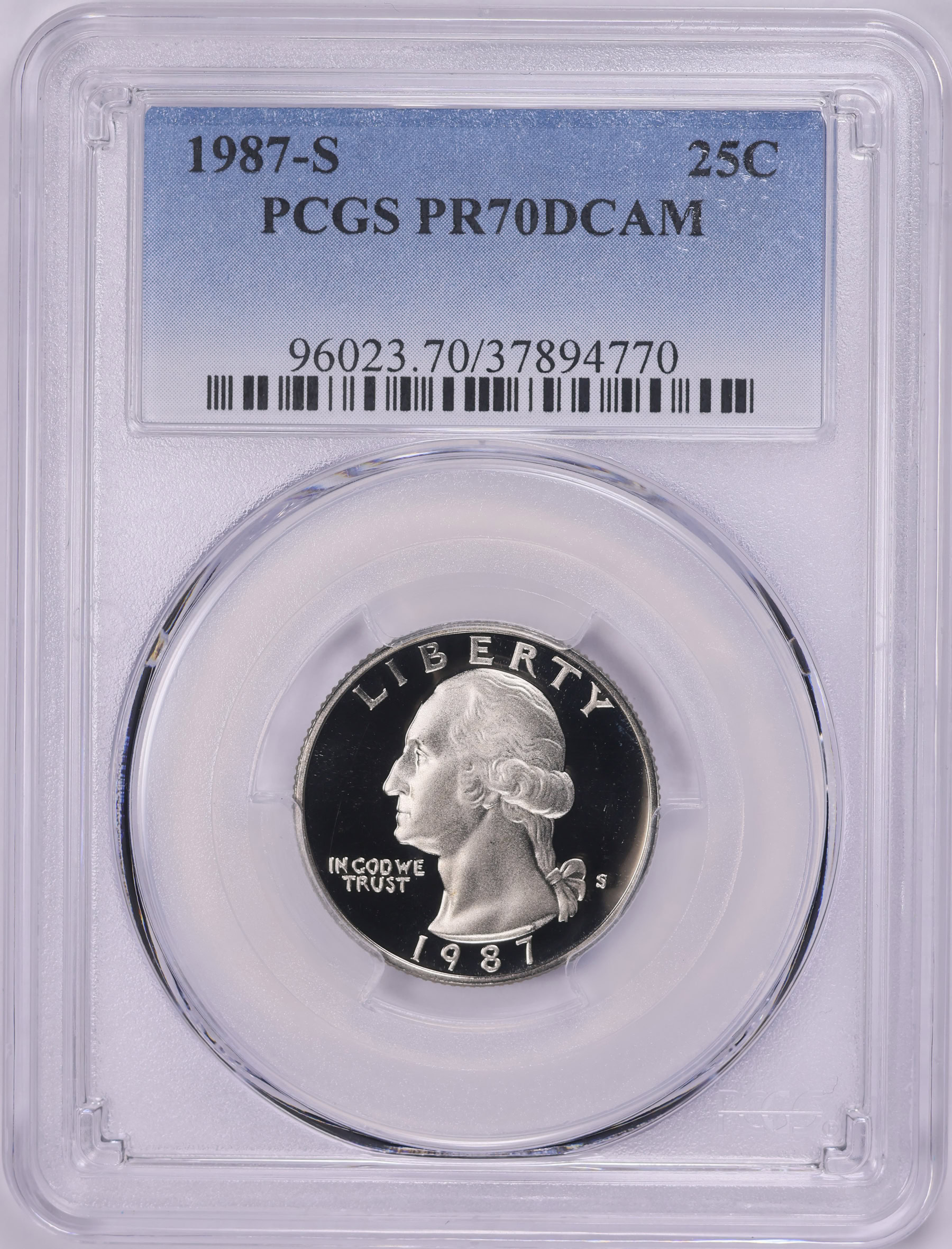 1987-S Washington Quarter PCGS Proof-70 DCAM (Item 1952479 ...
