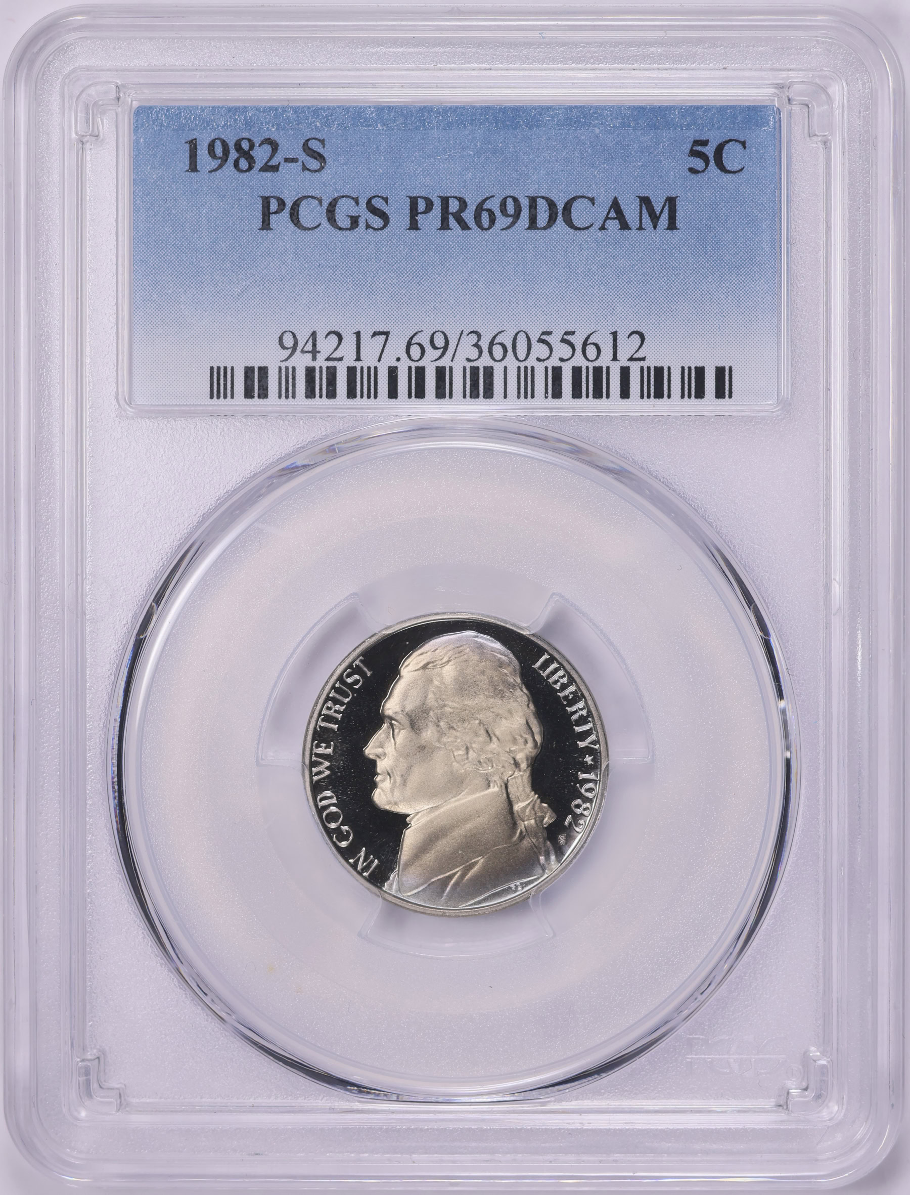 1982-S Jefferson Nickel PCGS Proof-69 DCAM (Toned) (Item 1952581 ...