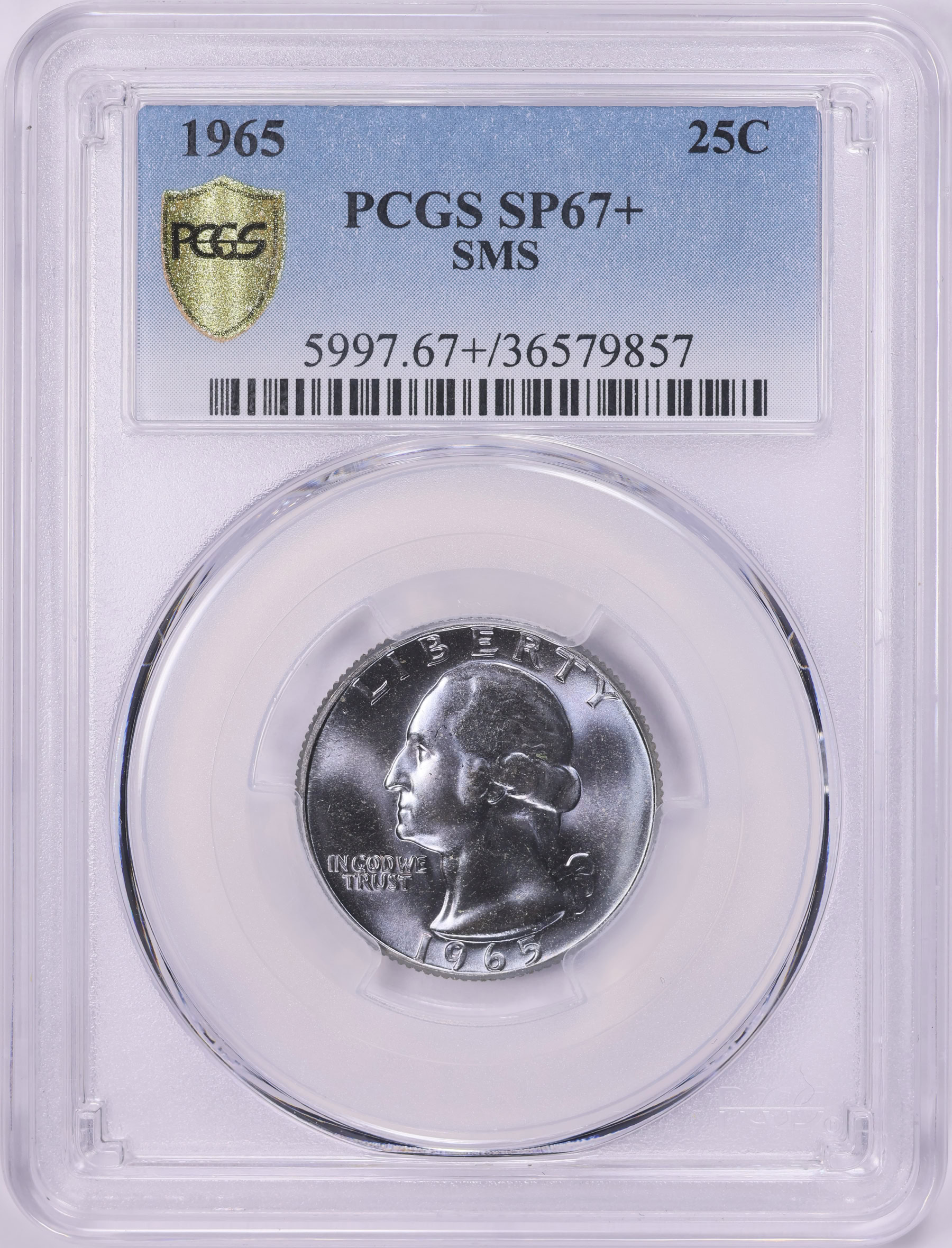 1965 Washington Quarter SMS PCGS SP-67+ (Toned) (Item 1952603 ...
