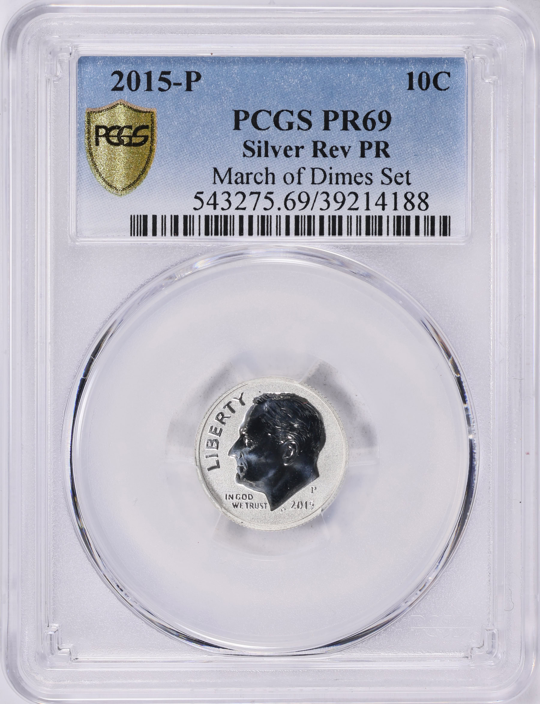 2015-P Roosevelt Dime Silver Reverse Proof (From the March of Dimes Set ...