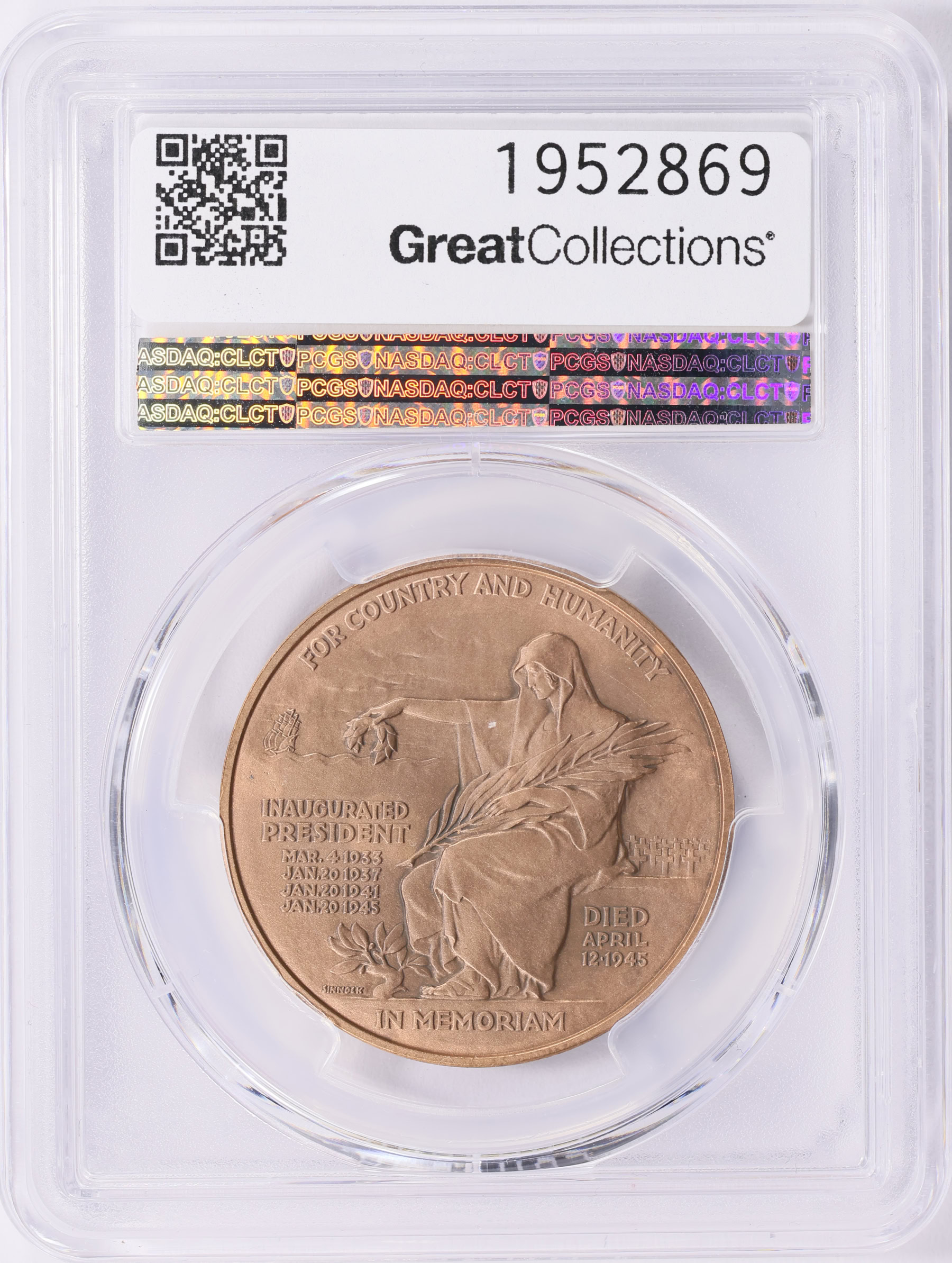 (2014) U.S. Mint Medal Franklin D. Roosevelt (From the Chronicles Set ...