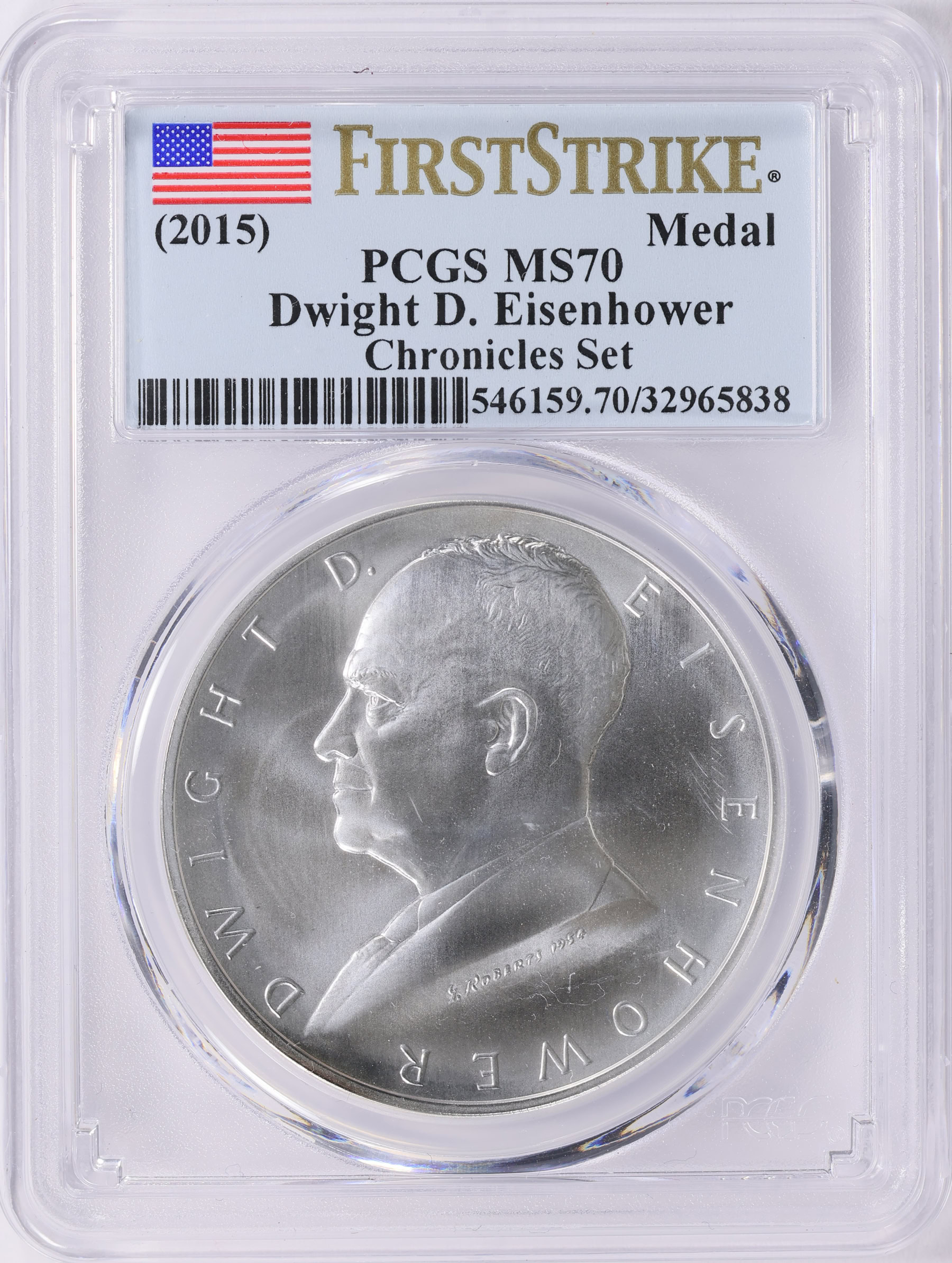 (2015) U.S. Mint Medal Dwight D. Eisenhower (From the Chronicles Set ...