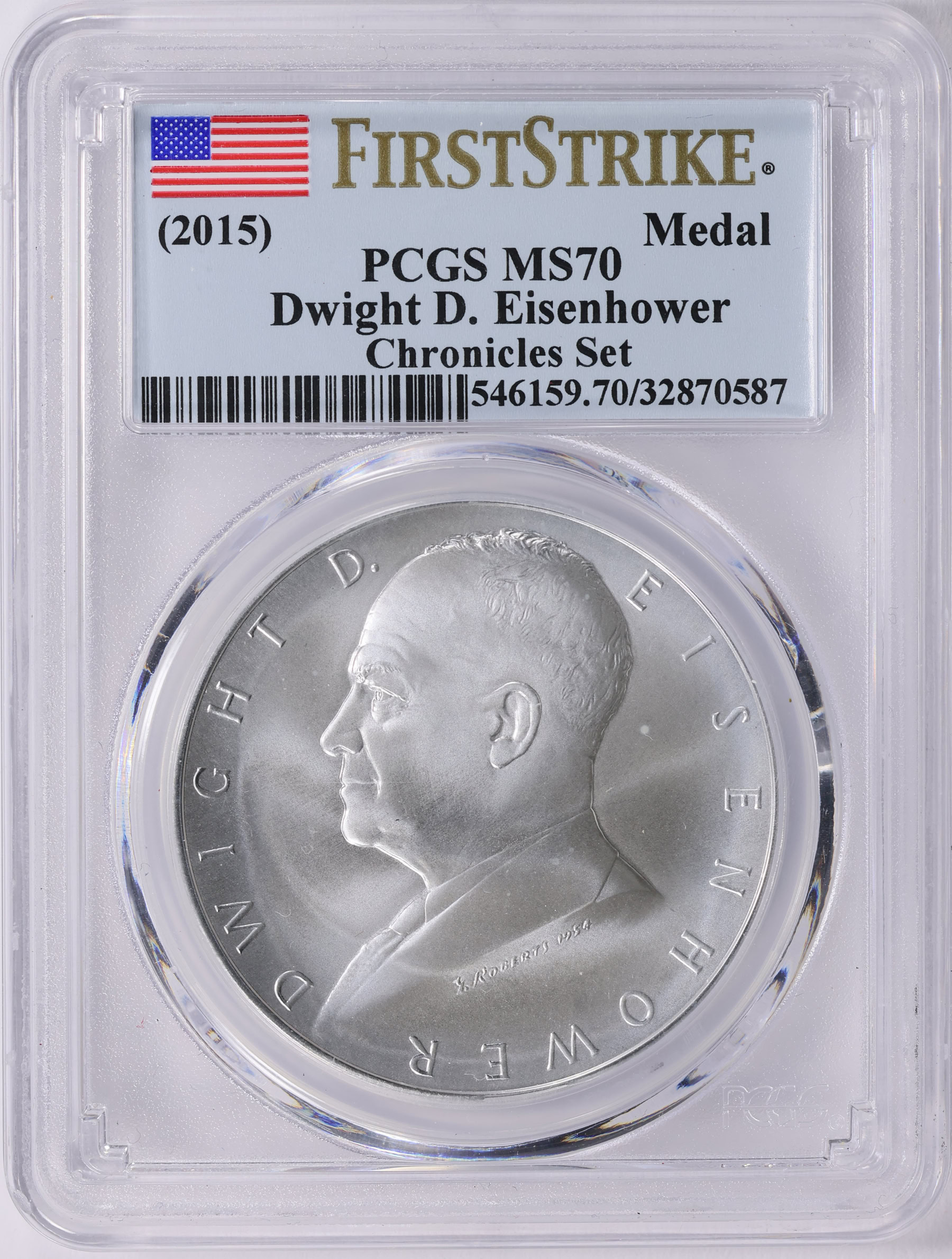 (2015) U.S. Mint Medal Dwight D. Eisenhower (From the Chronicles Set ...