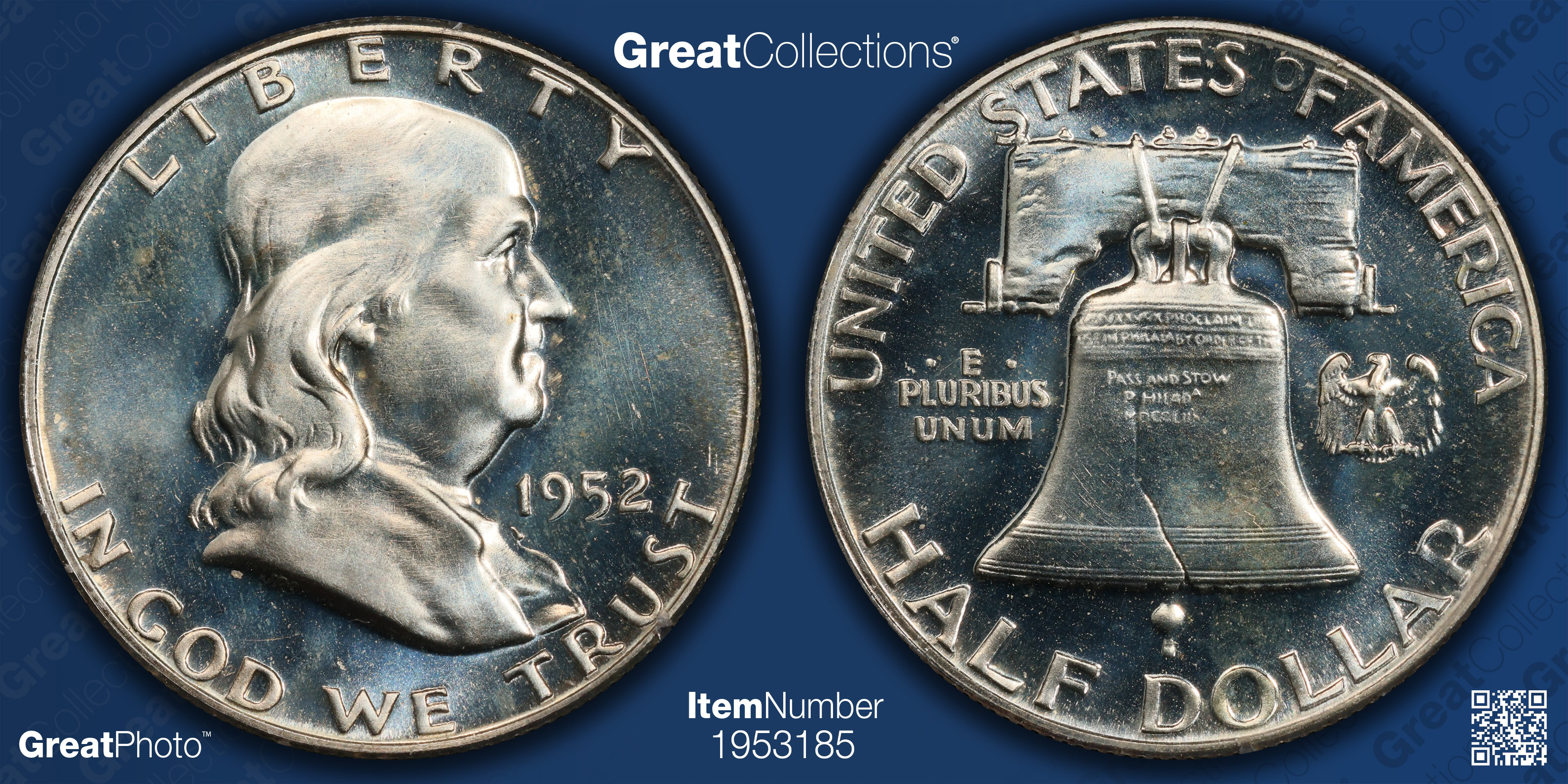 1952 Franklin Half Dollar PCGS Proof-64 OGH (1st Gen) (Item 1953185 ...