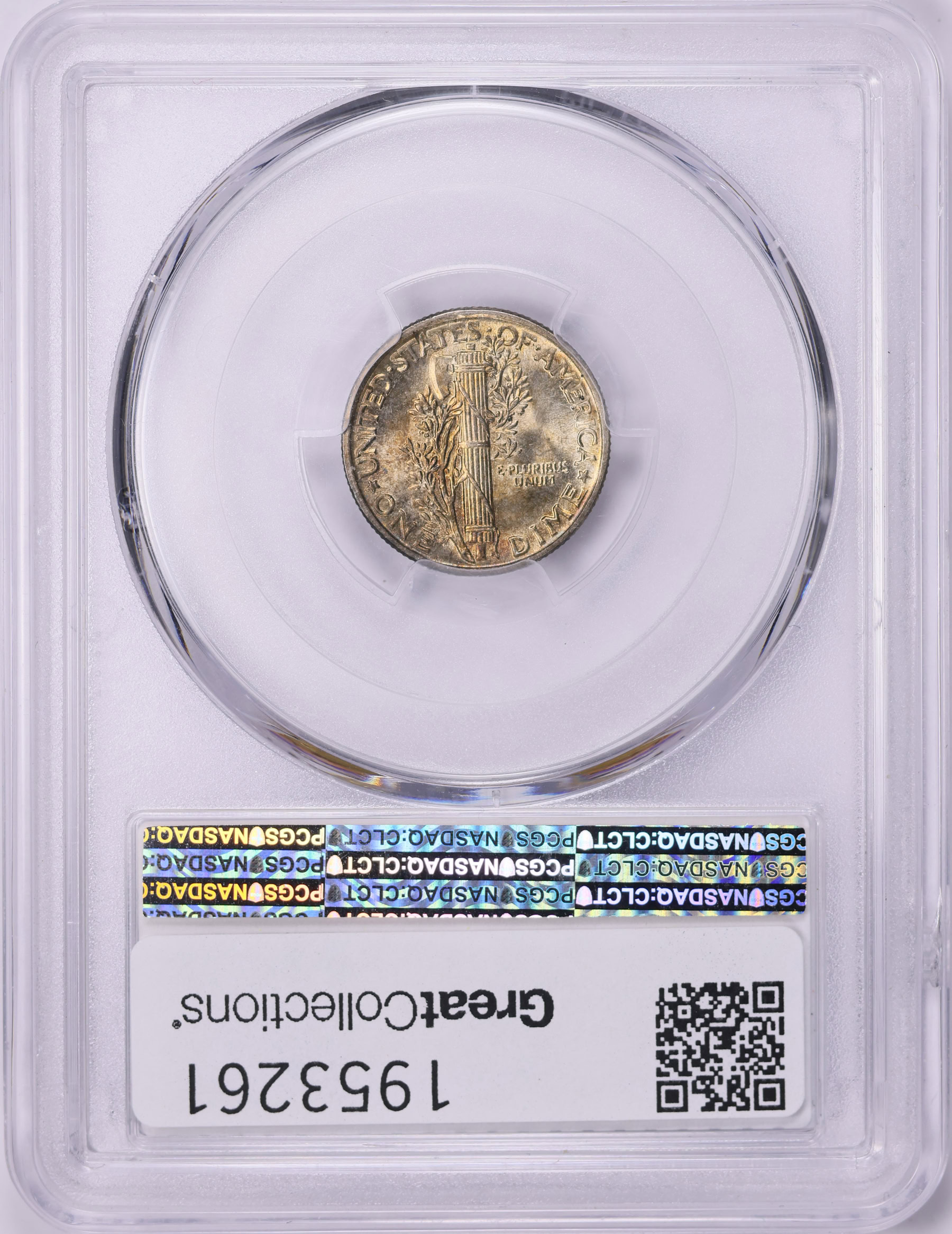 1942 Mercury Dime PCGS MS-65 (Toned) (Item 1953261) | GreatCollections ...