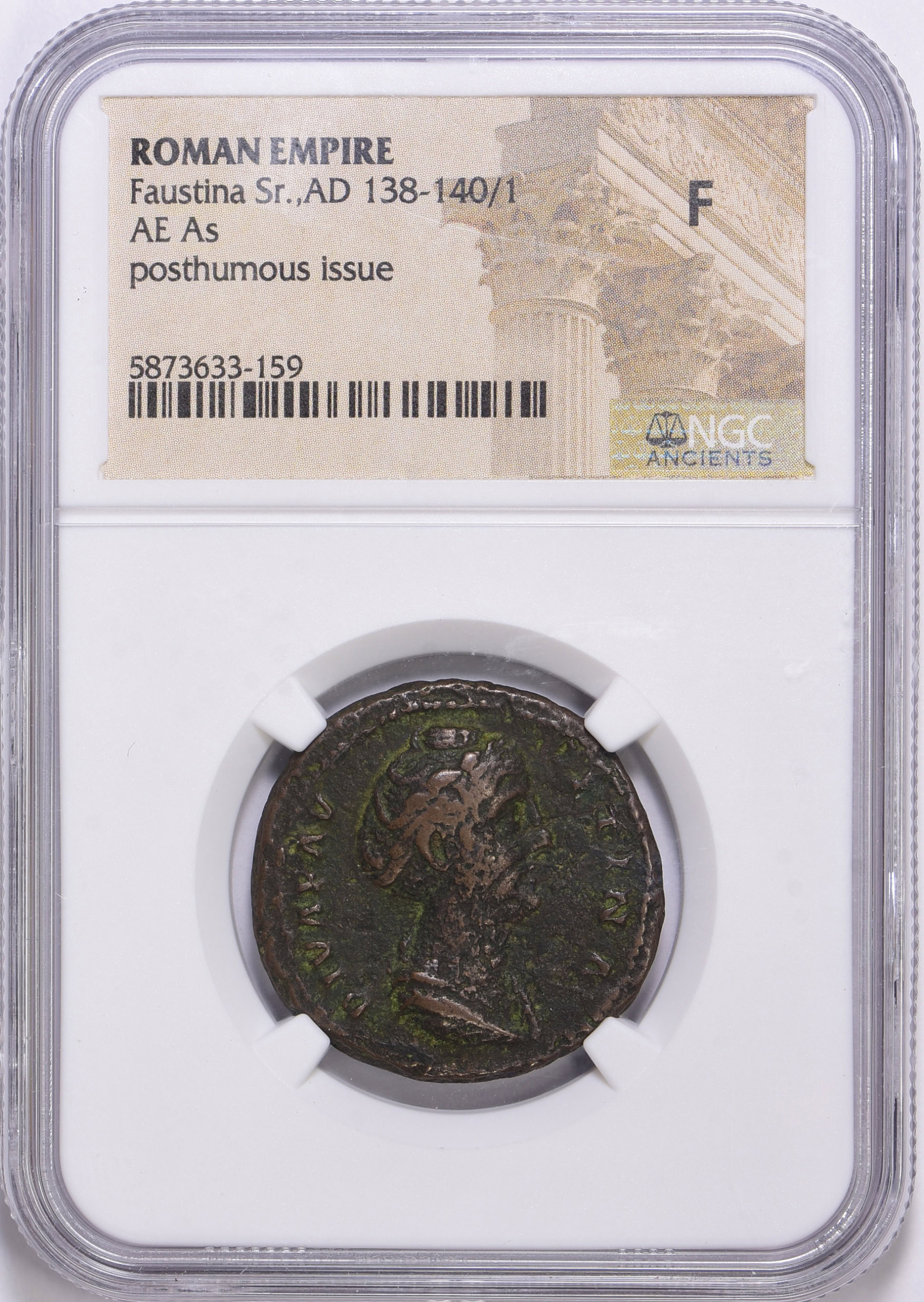 Ancient Roman Empire, Diva Faustina Senior (Died A.D. 141) c.A.D. 146 ...