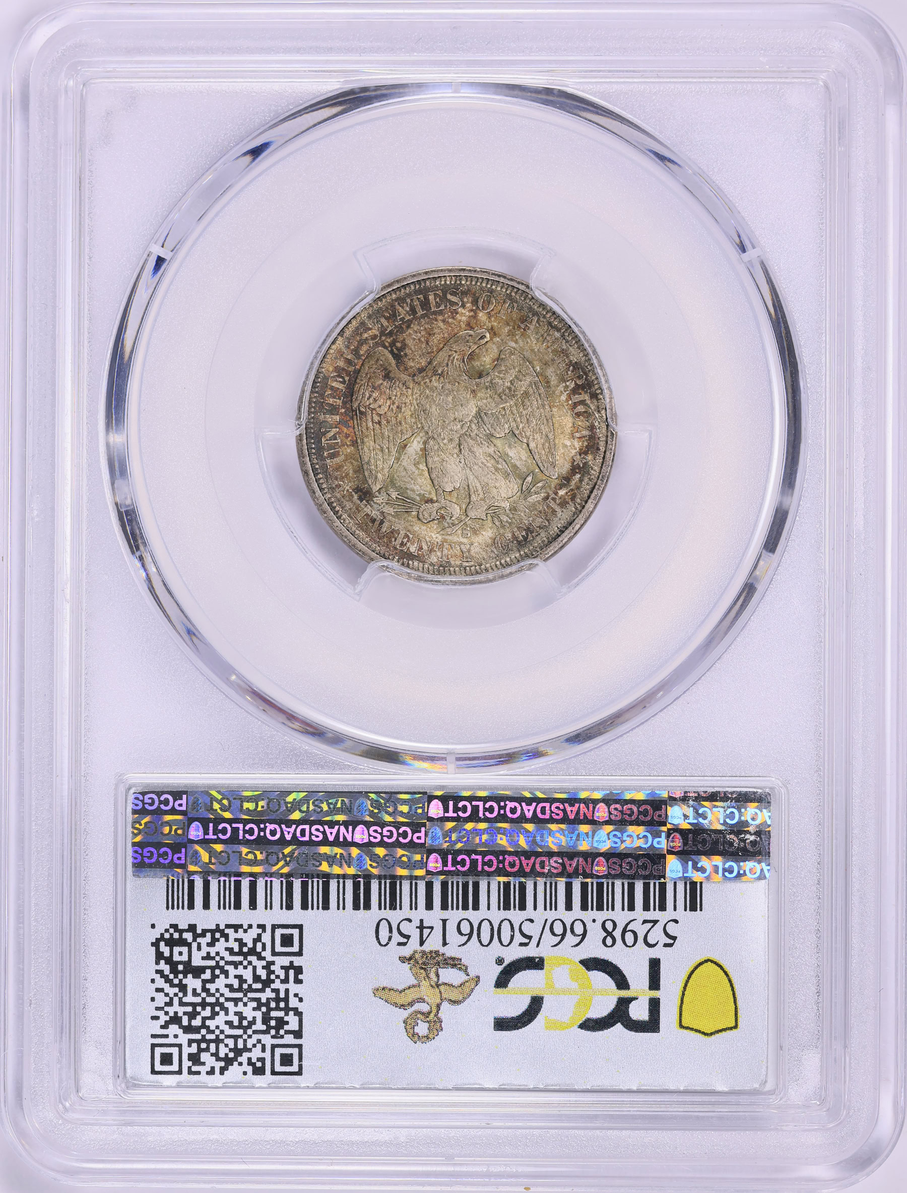 1875-S Twenty-Cent Piece PCGS MS-66 (CAC Green) (D.L. Hansen Collection ...