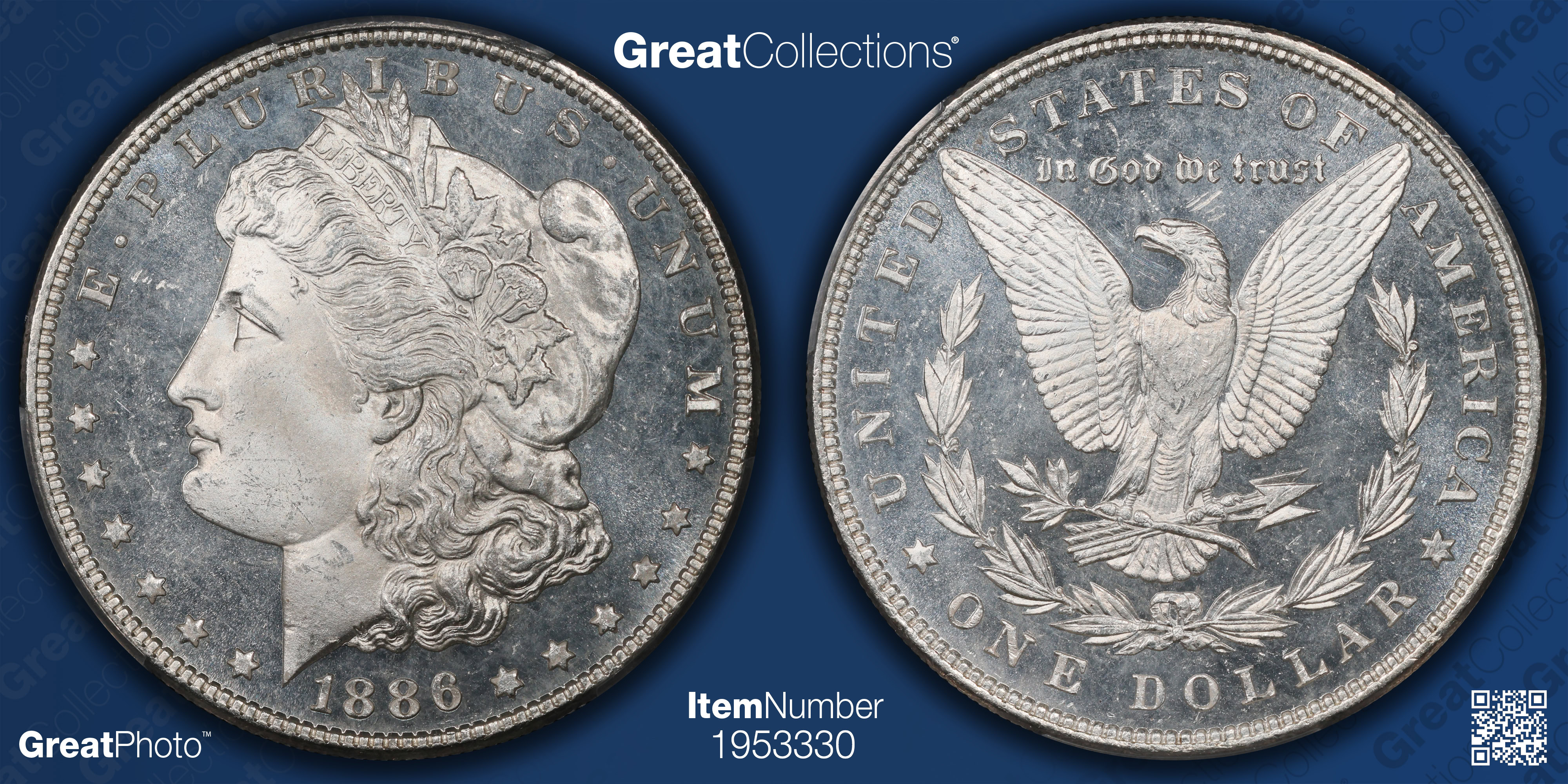 1886 Morgan Silver Dollar PCGS MS-66 DMPL (Key West Collection) (Item ...