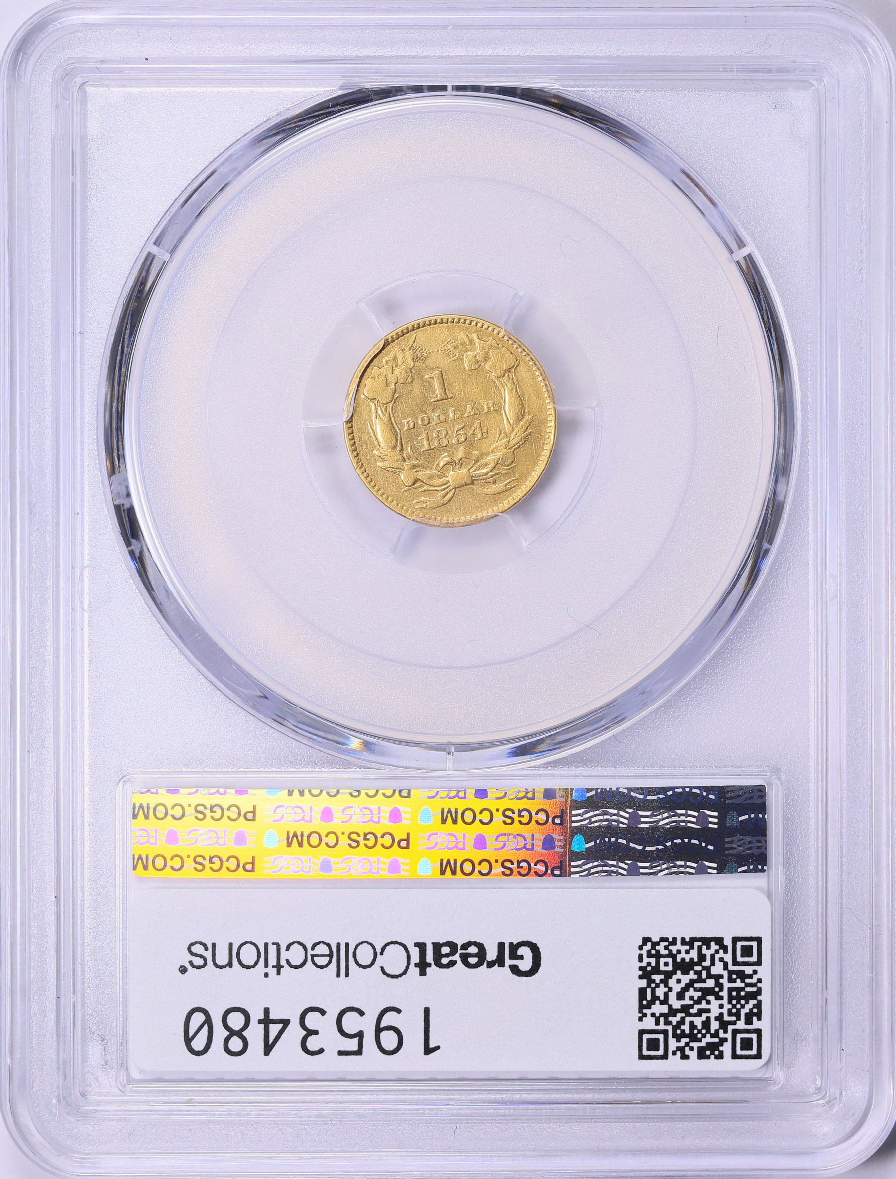 1854 Indian Princess Gold Dollar Type 2 PCGS Genuine XF Details (Item ...