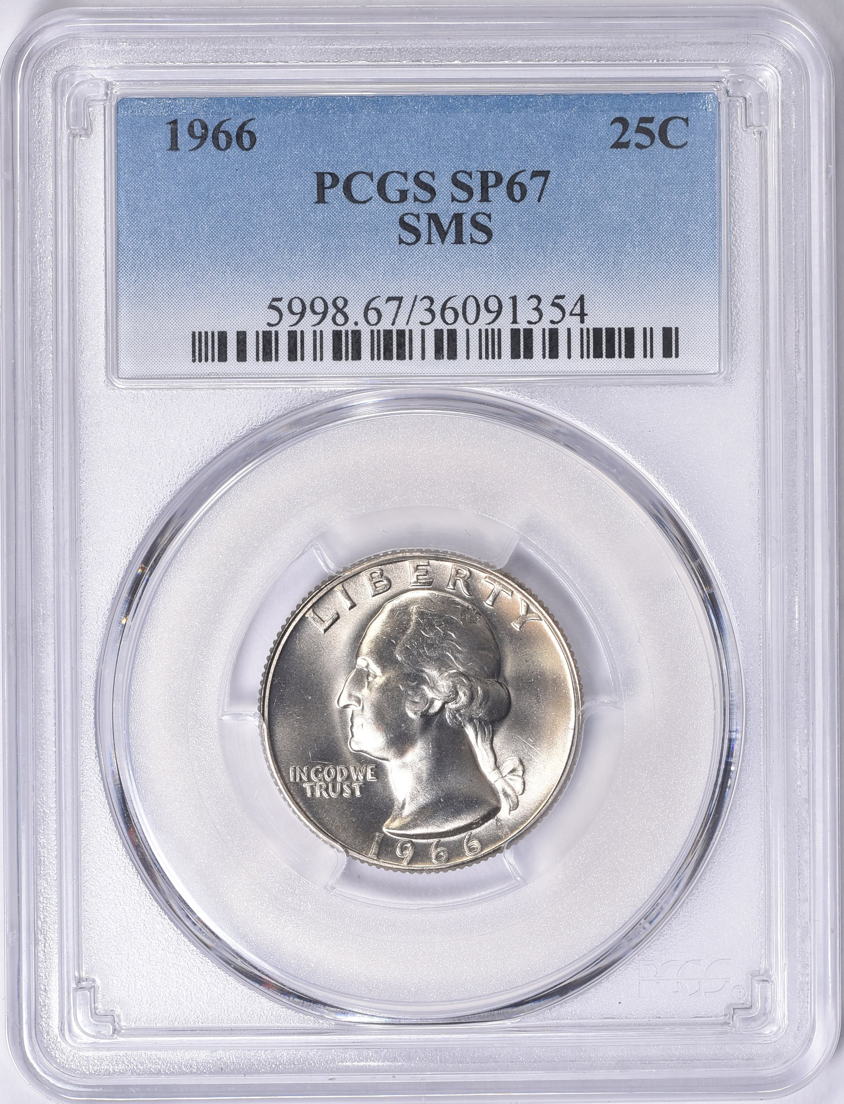 1966 Washington Quarter SMS PCGS SP-67 (Item 1953648 ...