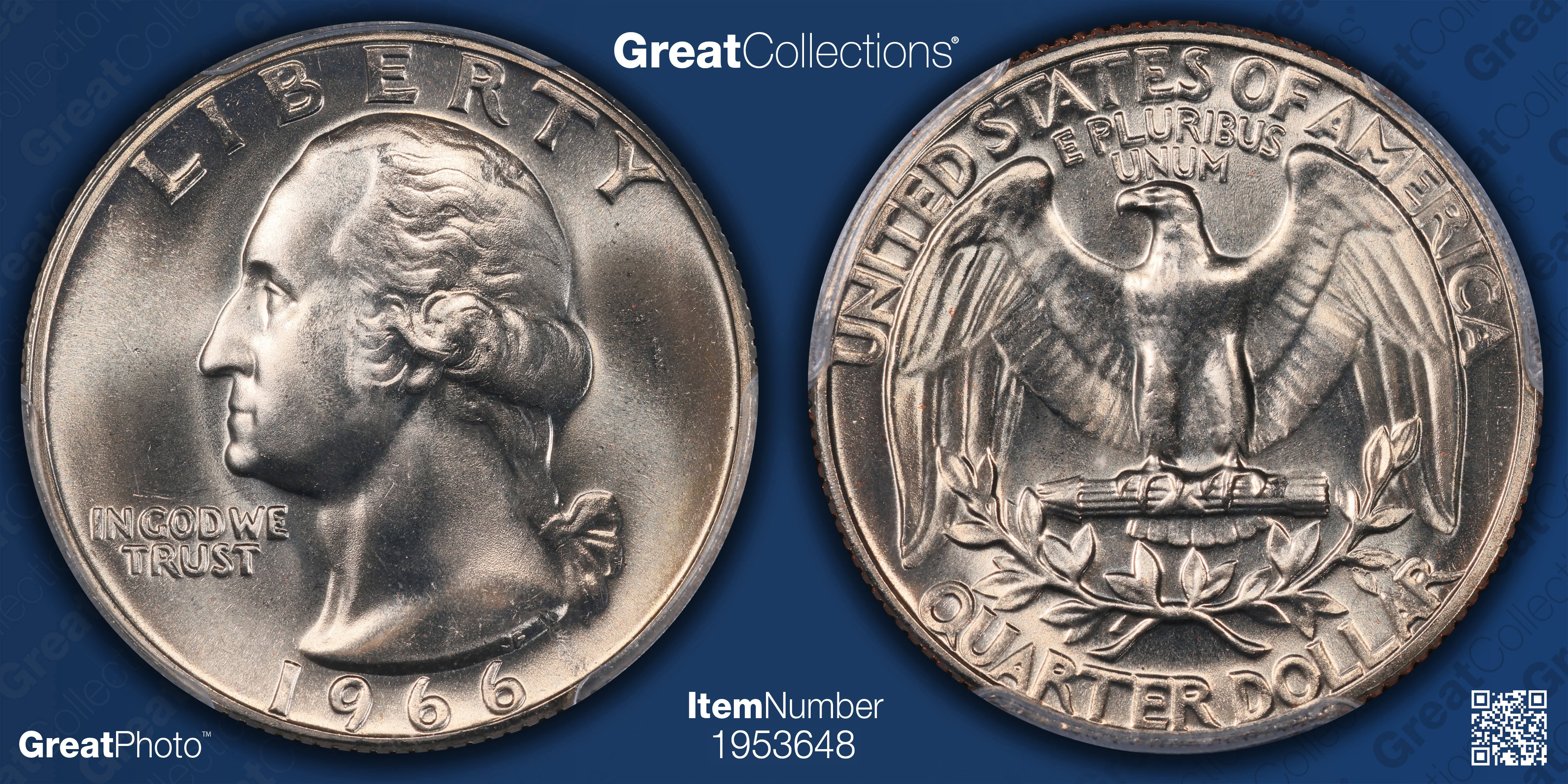 1966 Washington Quarter SMS PCGS SP-67 (Item 1953648 ...