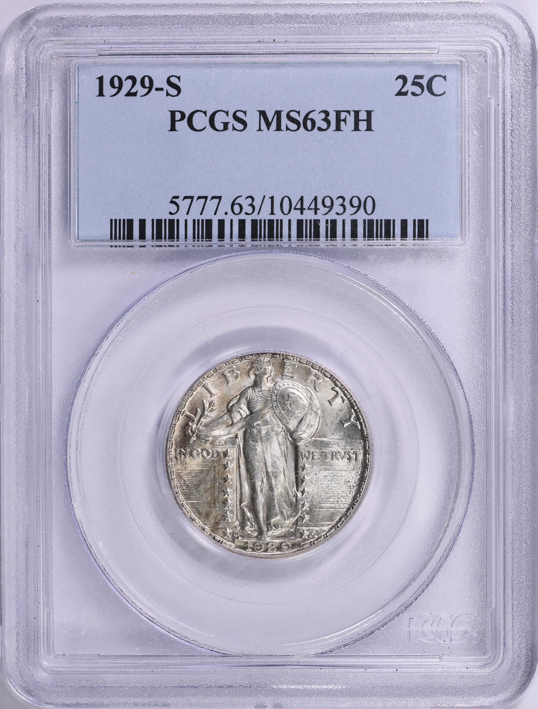 1929-S Standing Liberty Quarter PCGS MS-63 FH (Item 1954088 ...