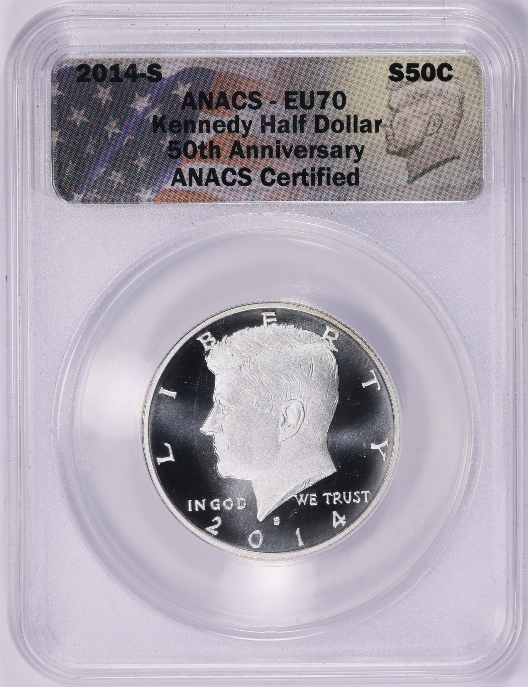 2014-S Kennedy Half Dollar Silver Enhanced Finish 50th Anniversary ...