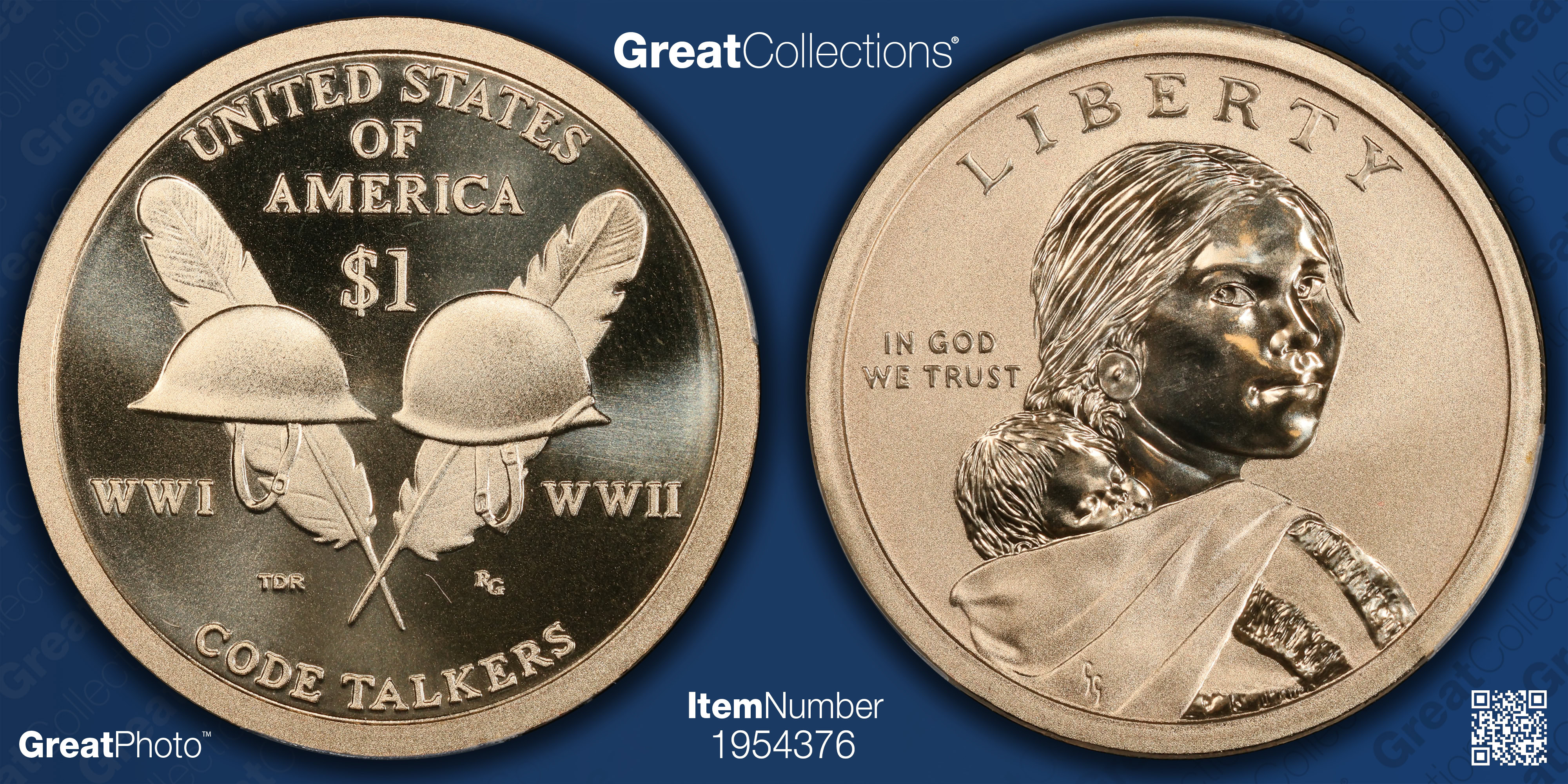 2016-S Sacagawea Dollar Wartime Code Talkers Enhanced Finish (From the ...