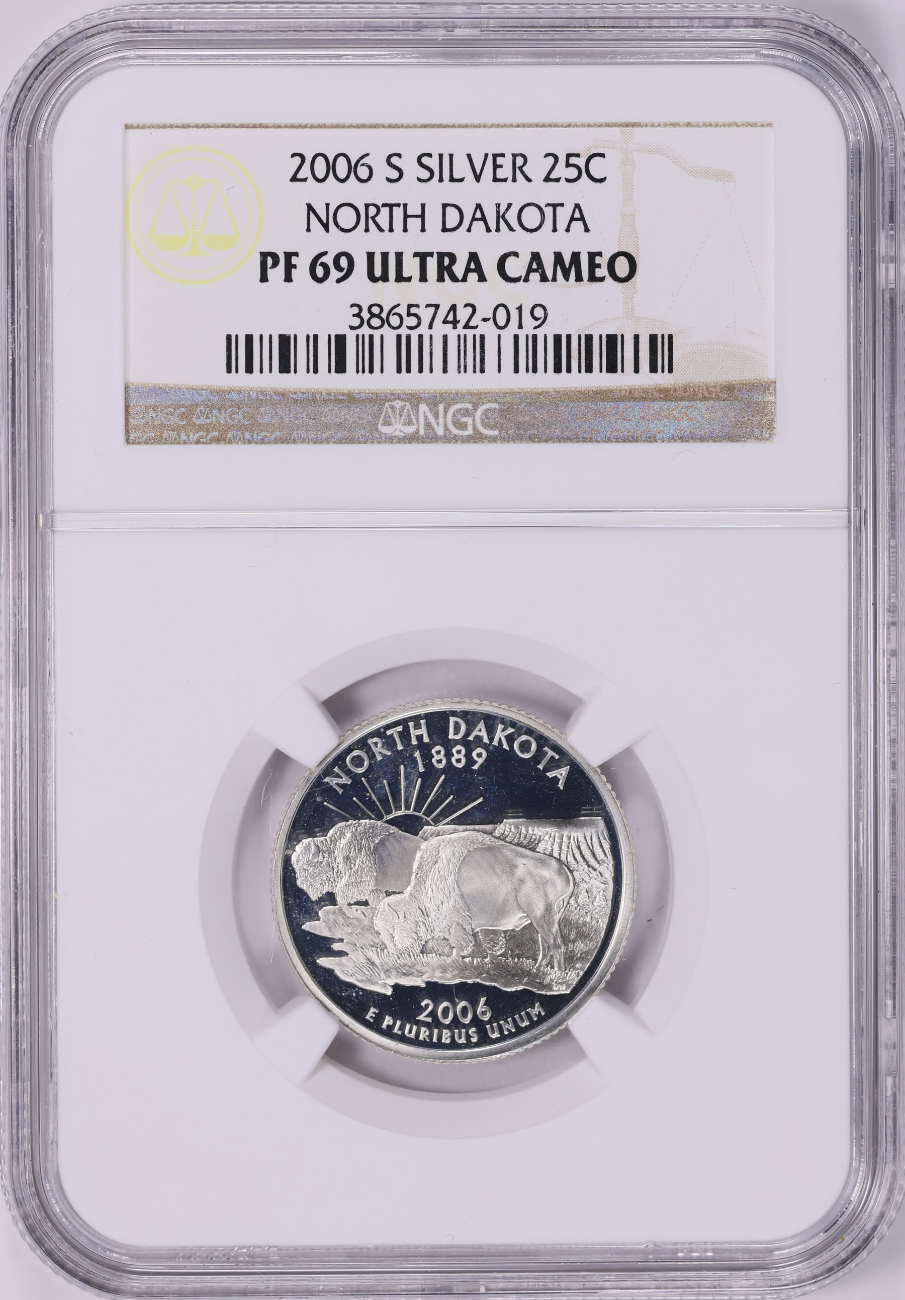 2006-S State Quarter North Dakota Silver NGC Proof-69 UC (Item 1954406 ...