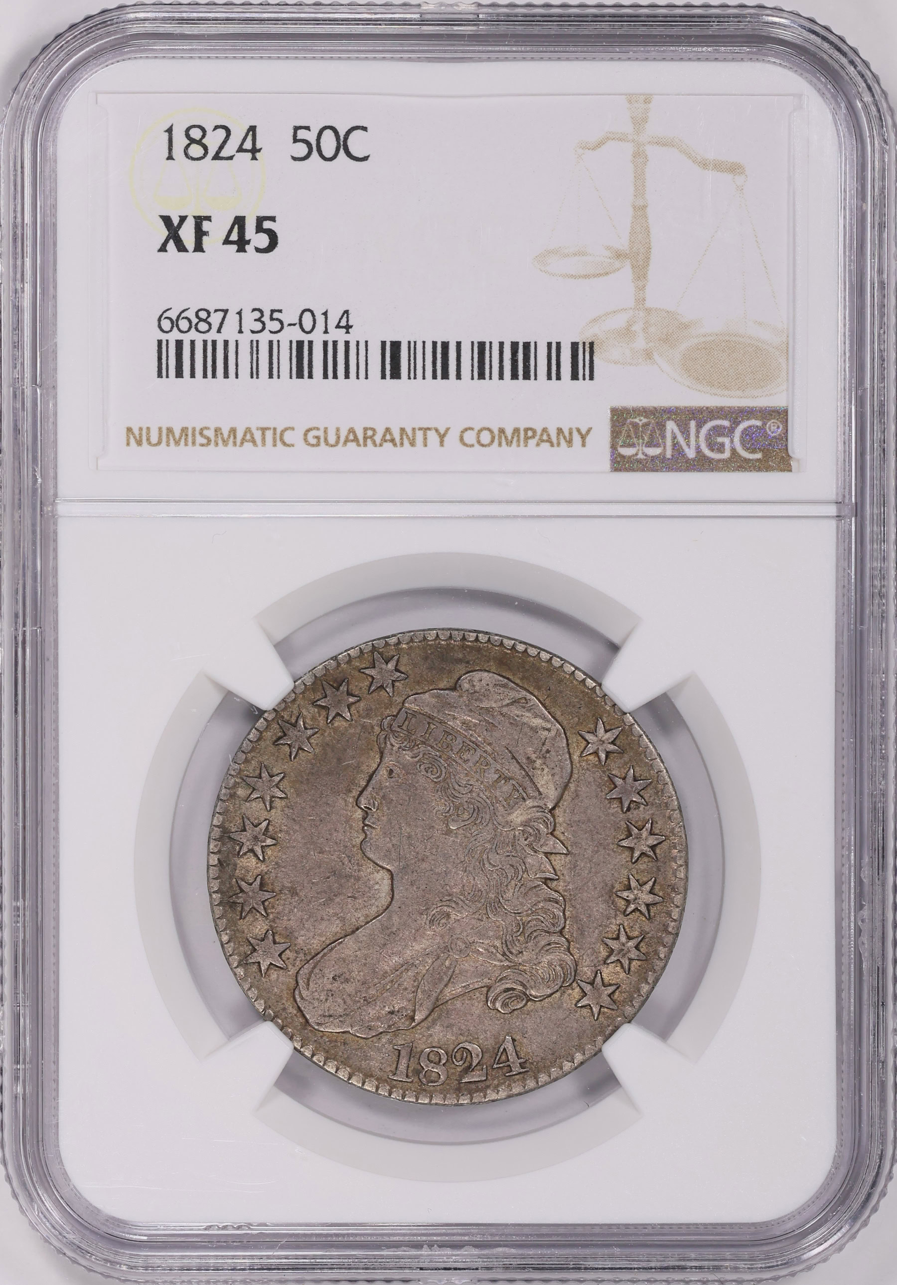 1824 Capped Bust Half Dollar NGC XF-45 (Item 1954599 ...