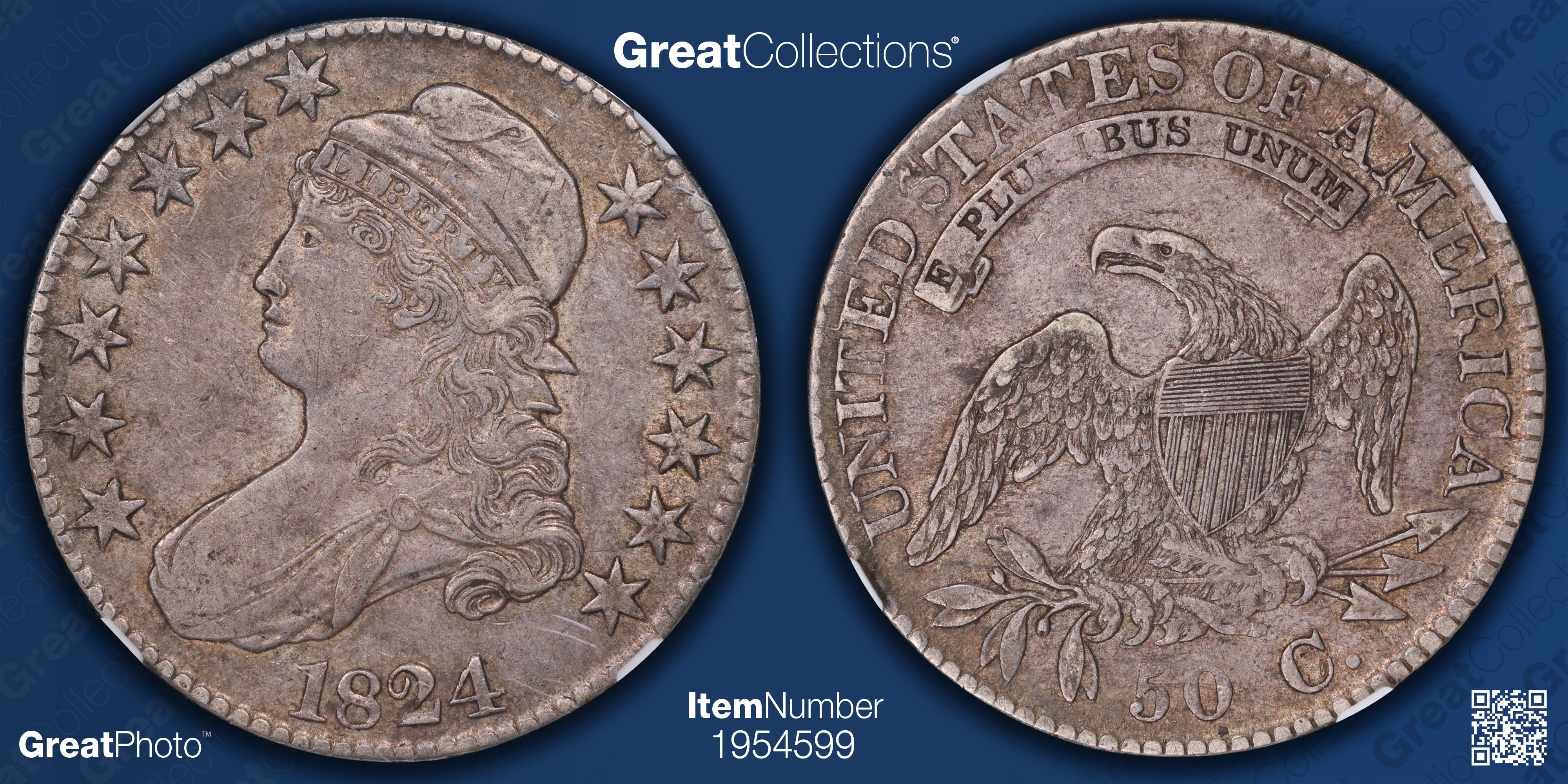 1824 Capped Bust Half Dollar NGC XF-45 (Item 1954599 ...