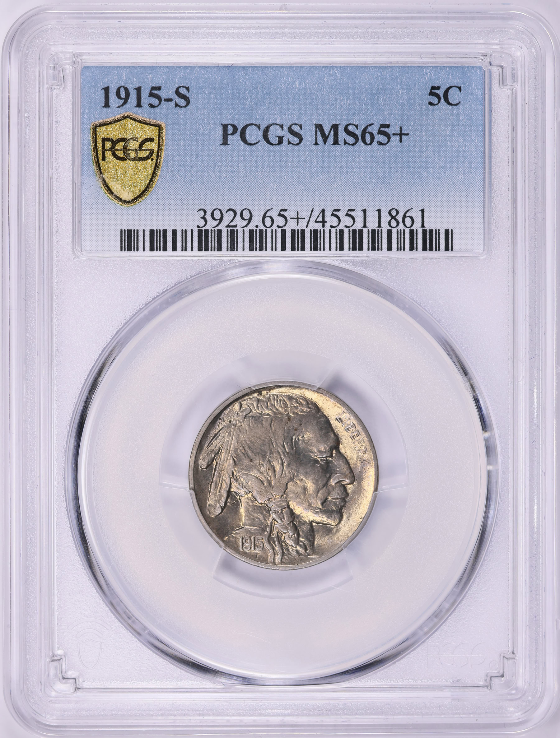 1915-S Buffalo Nickel PCGS MS-65+ (Item 1954641) | GreatCollections ...