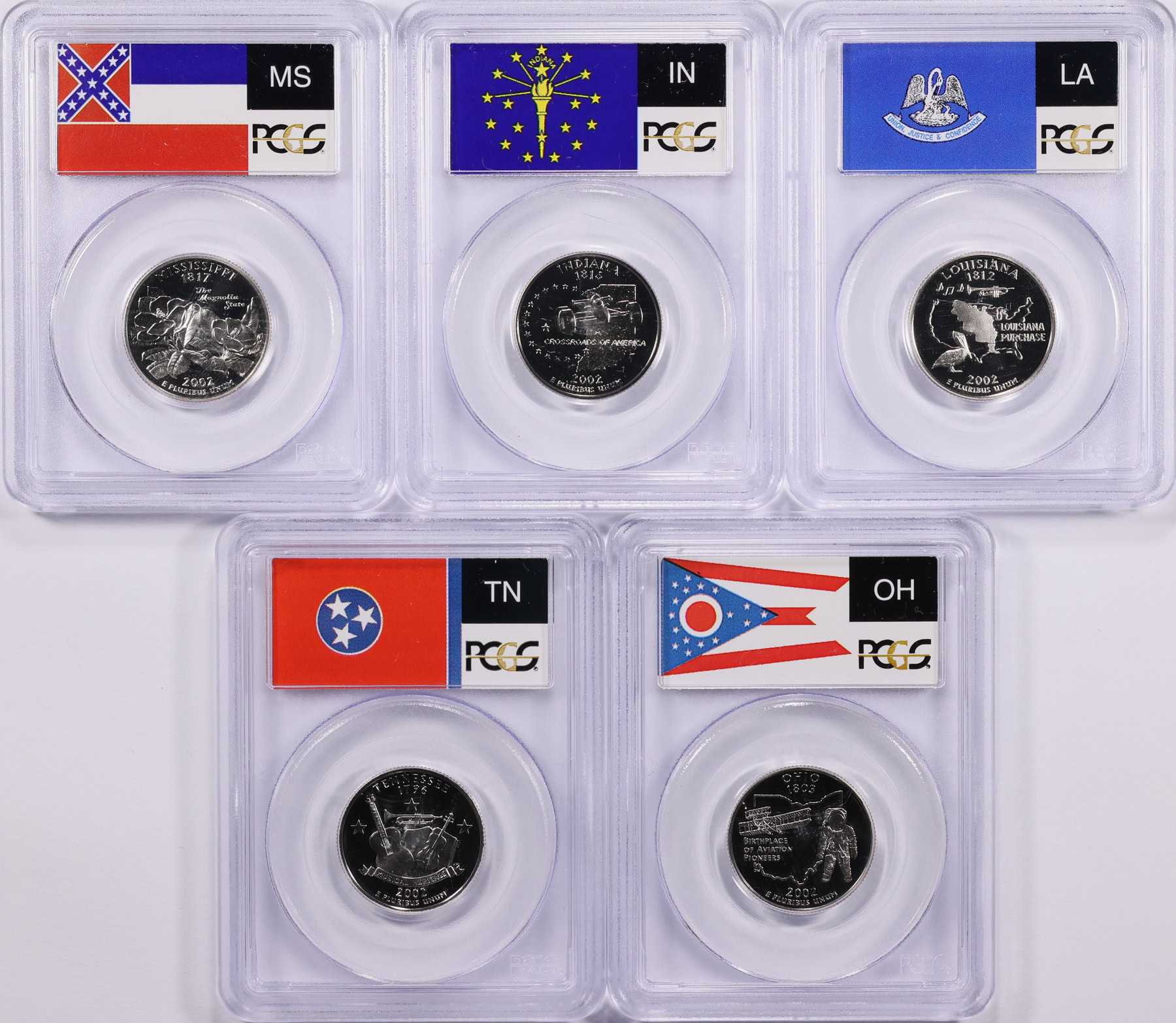 2002-S 50 State Quarters Set PCGS Proof-69 DCAM (5 Coins) (Item 1954892 ...