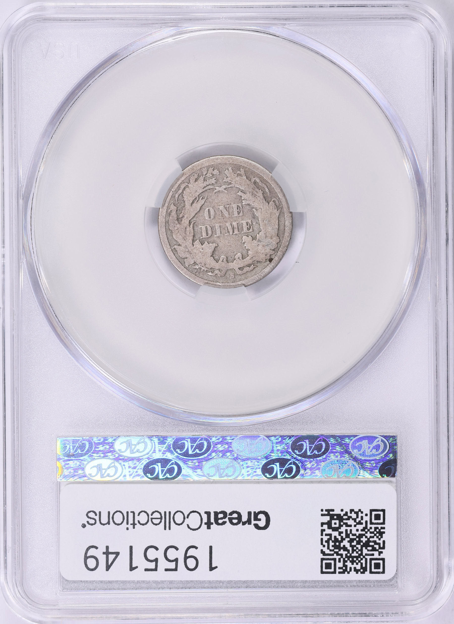 1867-S Seated Liberty Dime CACG VG-10 (Item 1955149) | GreatCollections ...