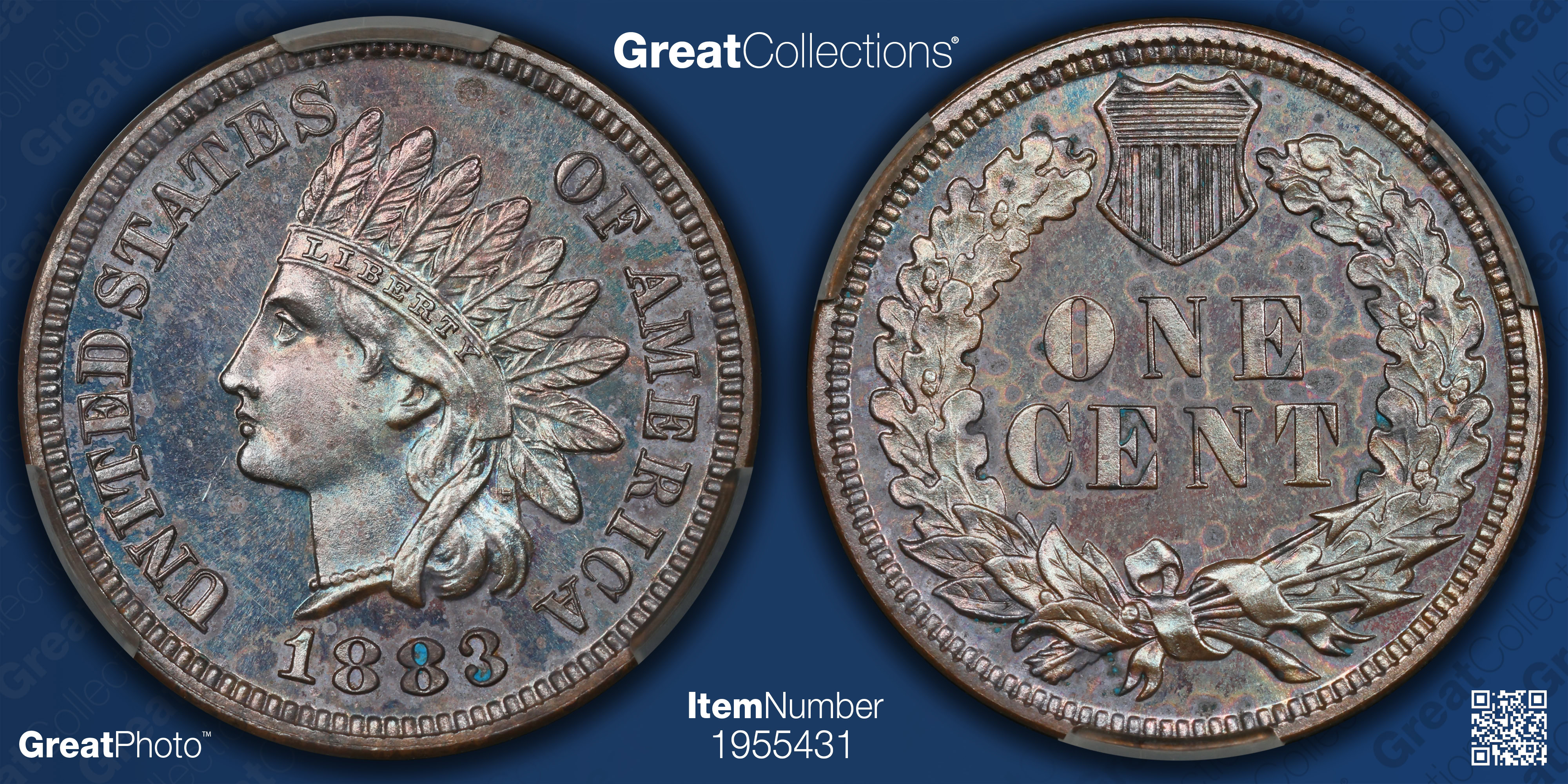 1883 Indian Cent CACG Proof Details (Item 1955431) | GreatCollections ...