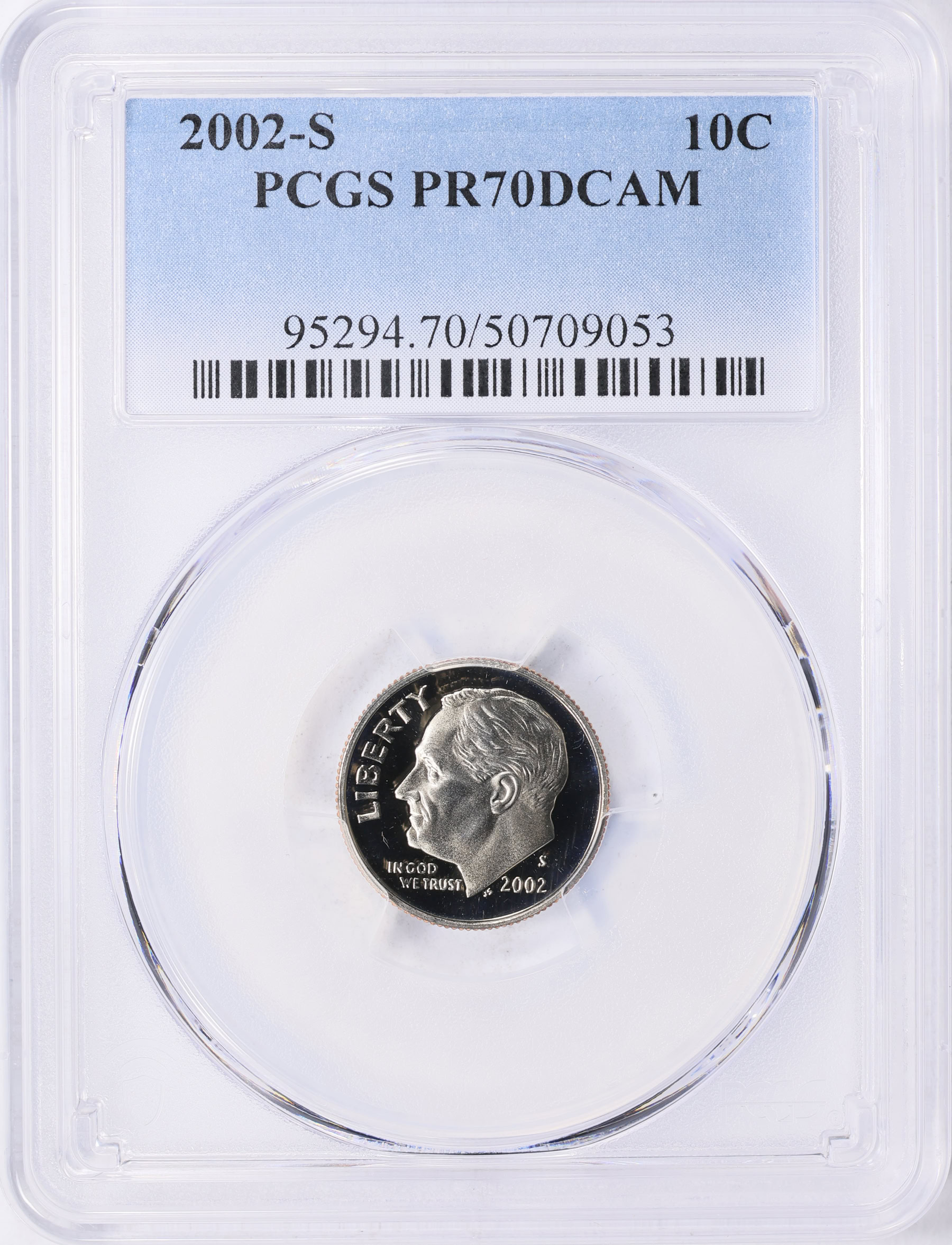 2002-S Roosevelt Dime PCGS Proof-70 DCAM (Item 1955460 ...