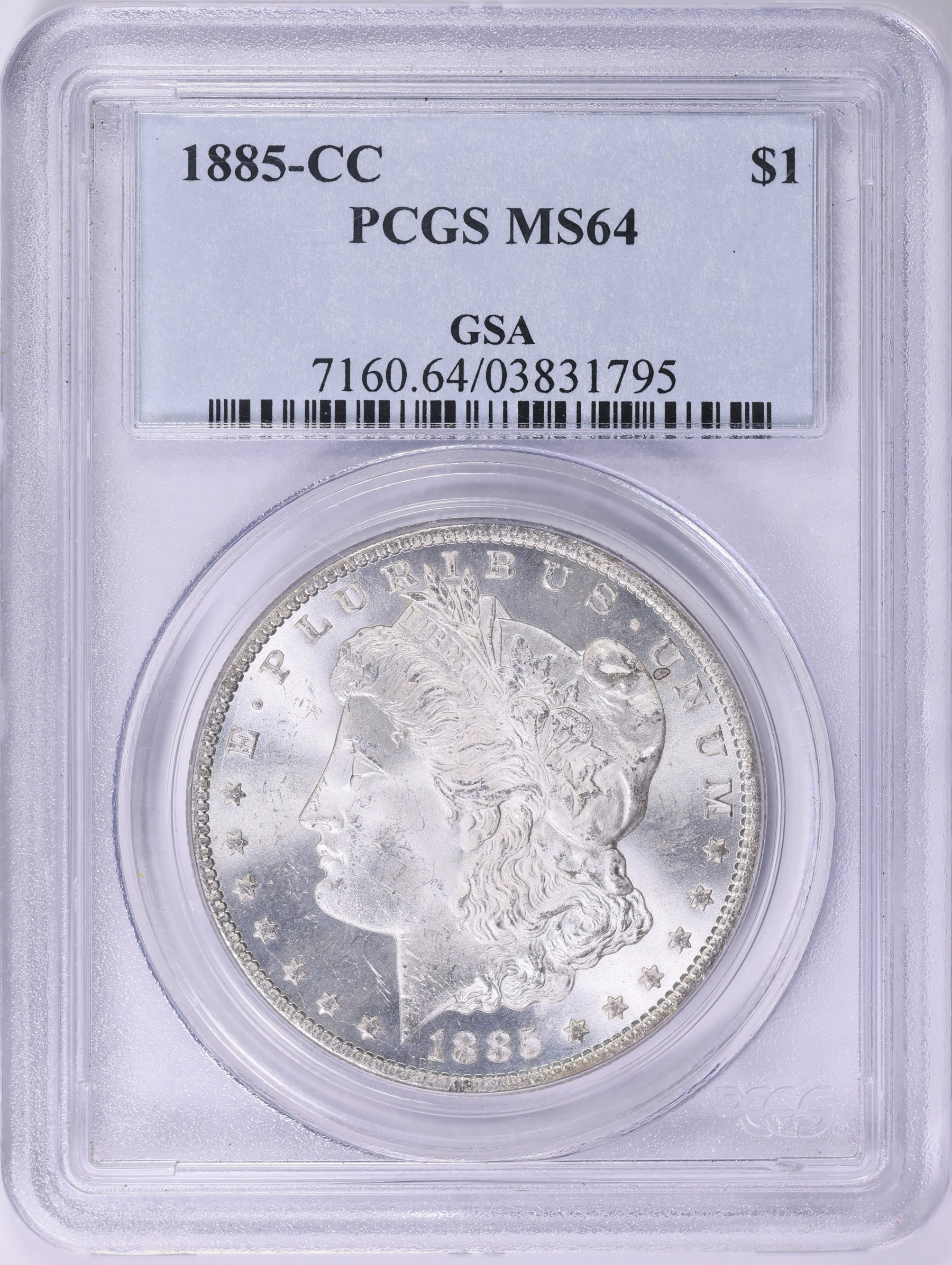 1885-CC Morgan Silver Dollar PCGS MS-64 (GSA) (Item 1955661 ...