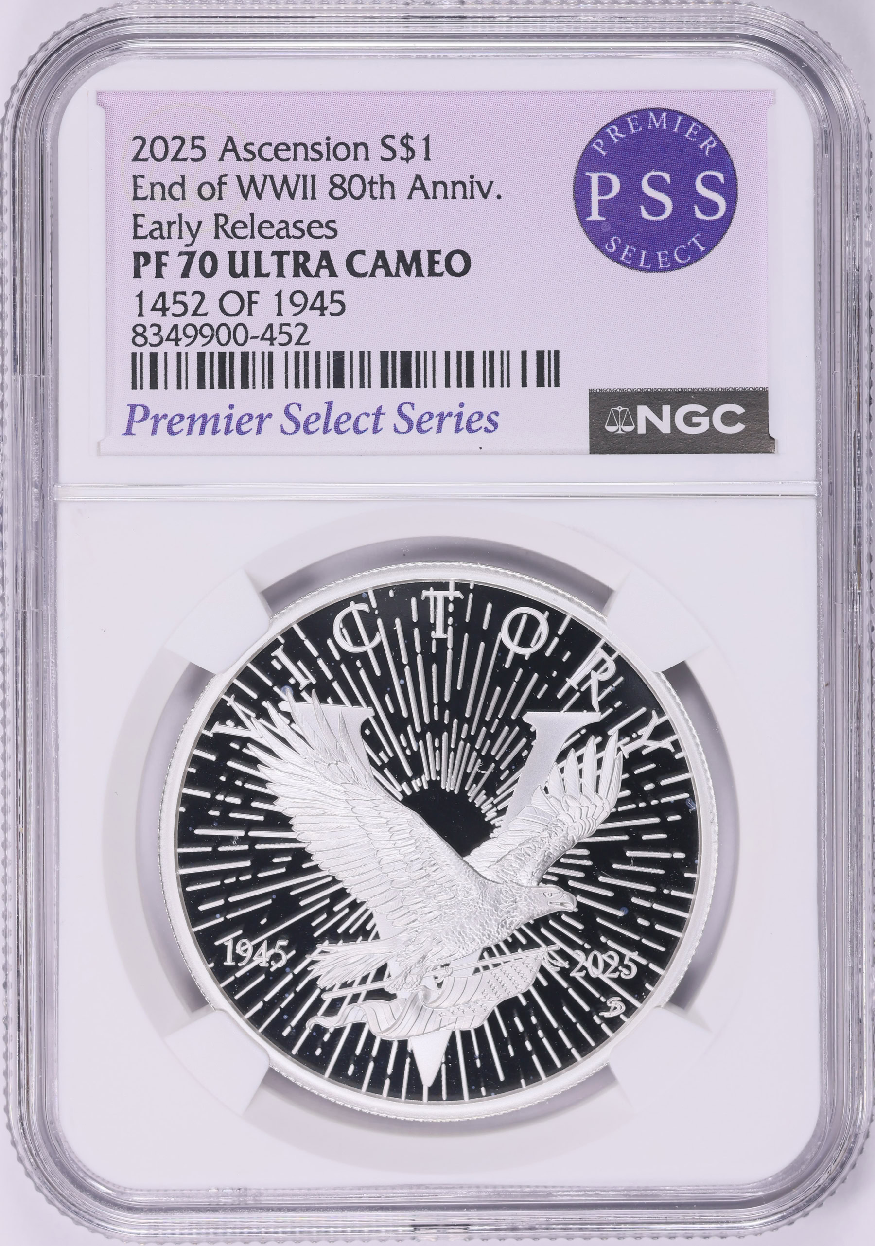 Ascension Island 2025 Silver Dollar End of WWII 80th Anniversary Early ...