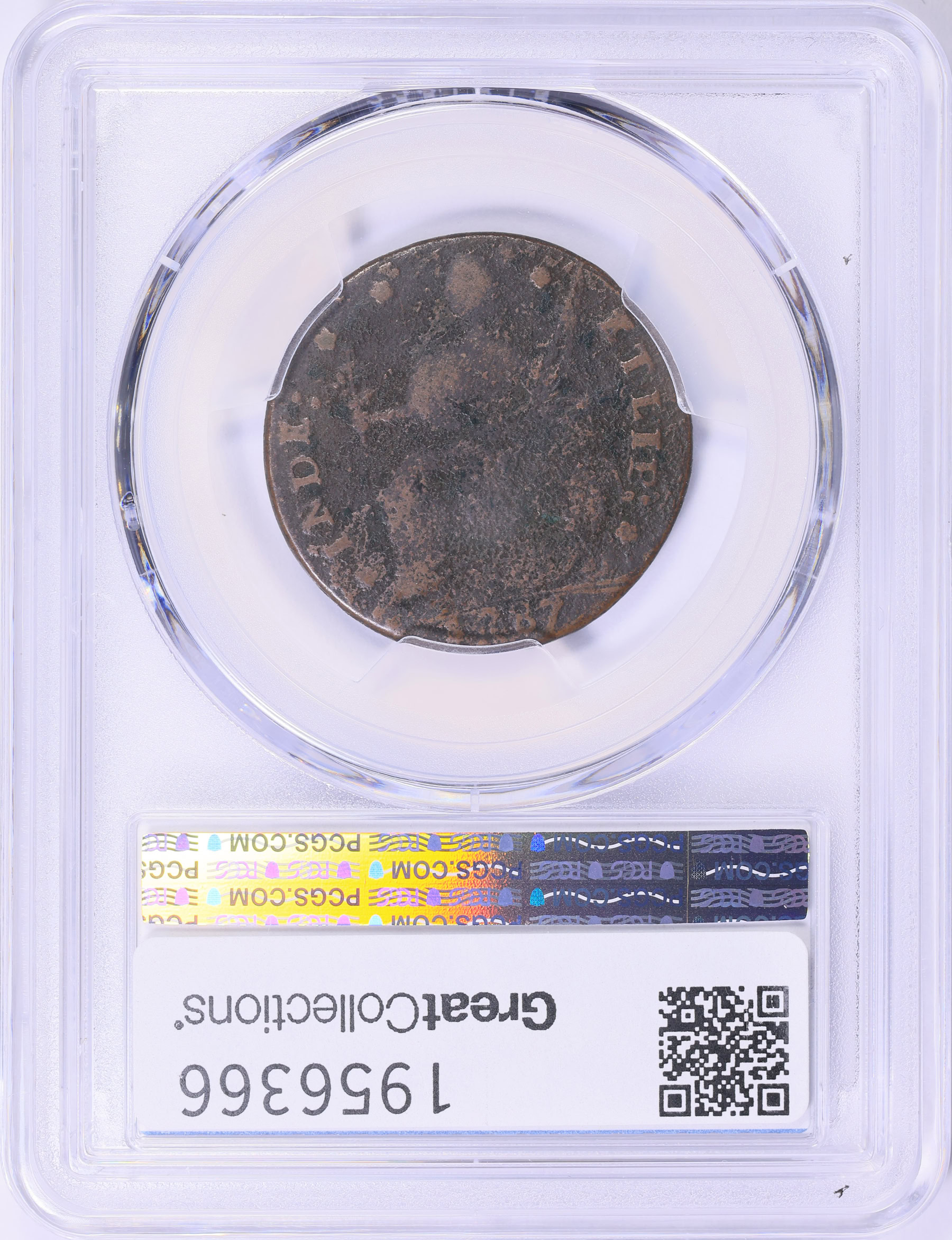 1787 Connecticut Copper Mailed Bust Left PCGS Genuine Fine Details ...